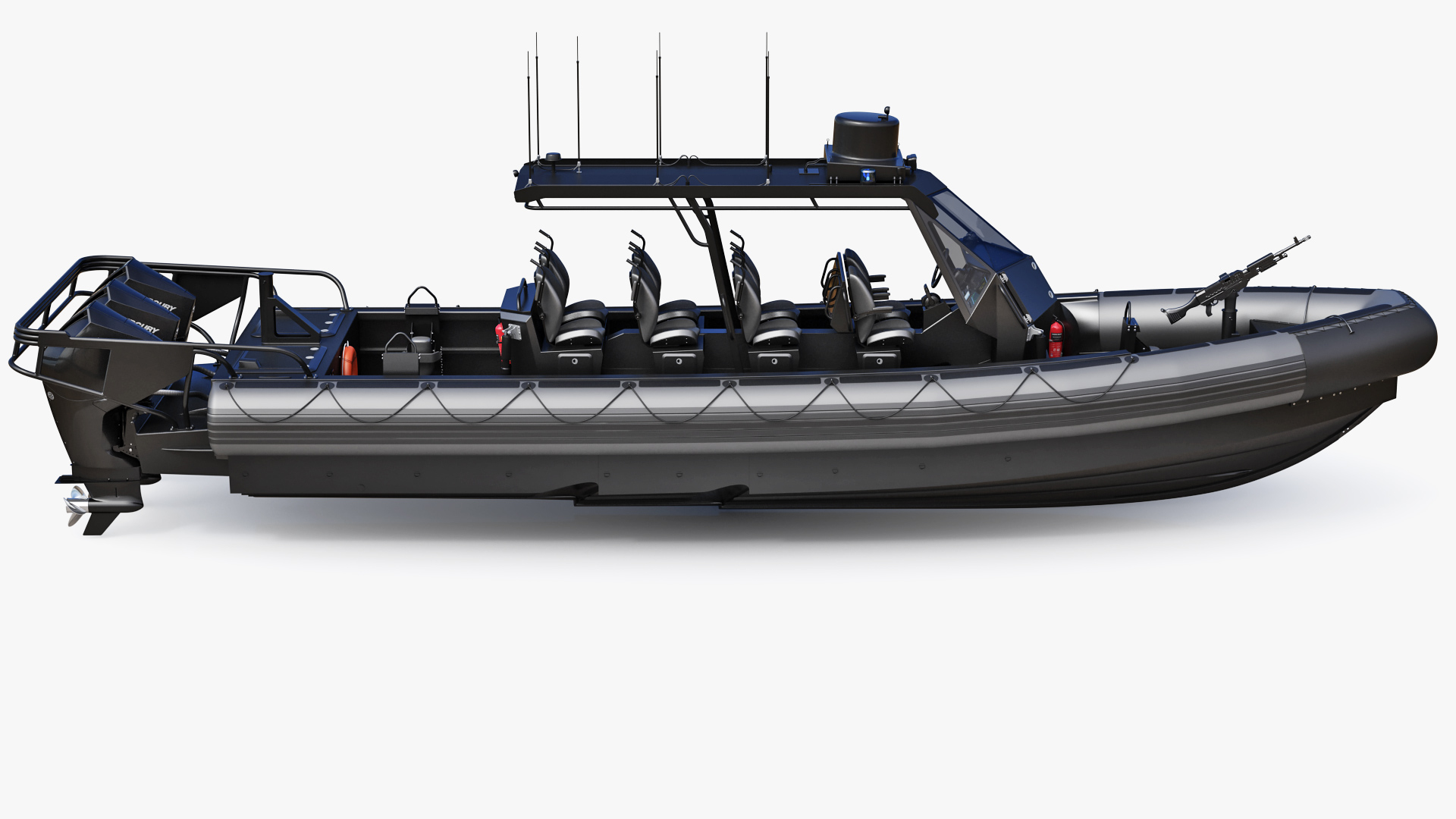 3D Model RHIB Patrol Inflatable Boat - TurboSquid 2316491