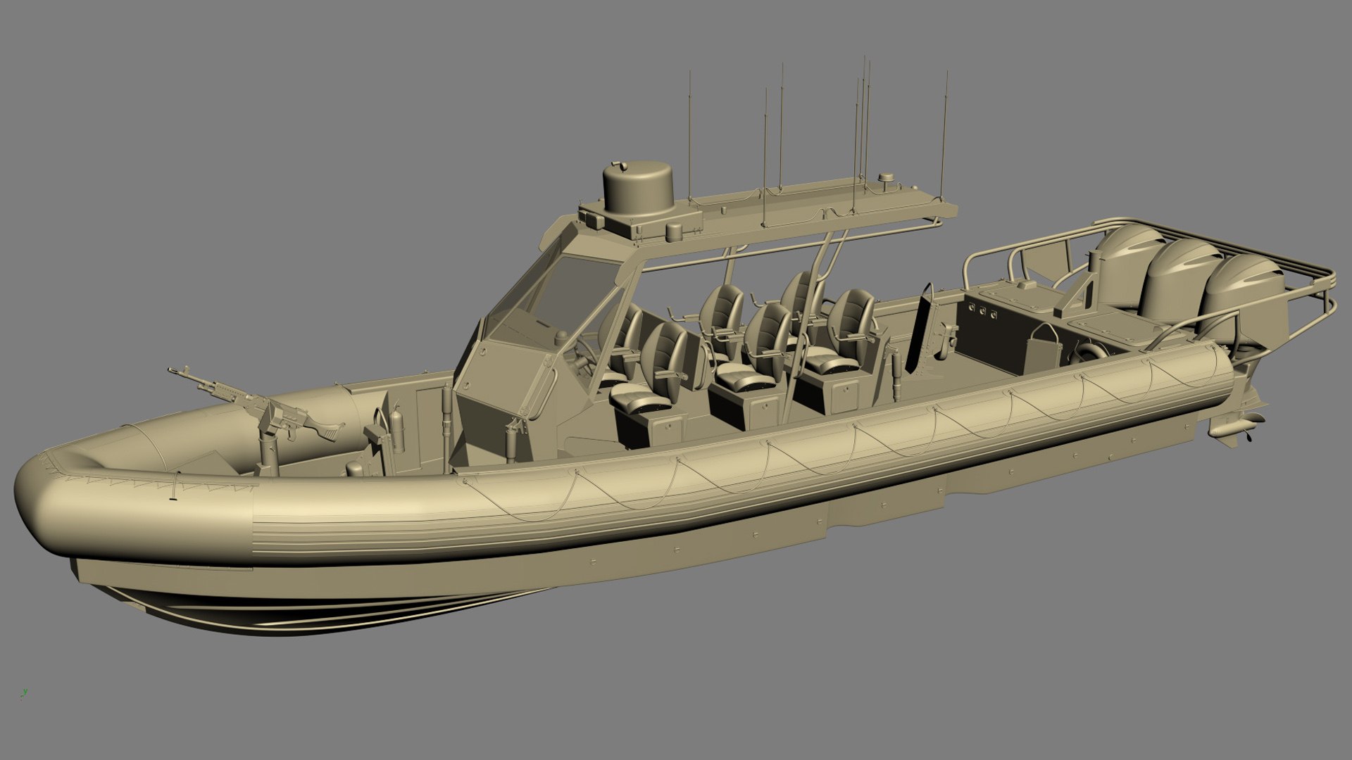 3D Model RHIB Patrol Inflatable Boat - TurboSquid 2316491