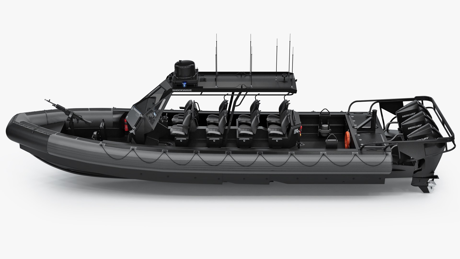 3D Model RHIB Patrol Inflatable Boat - TurboSquid 2316491