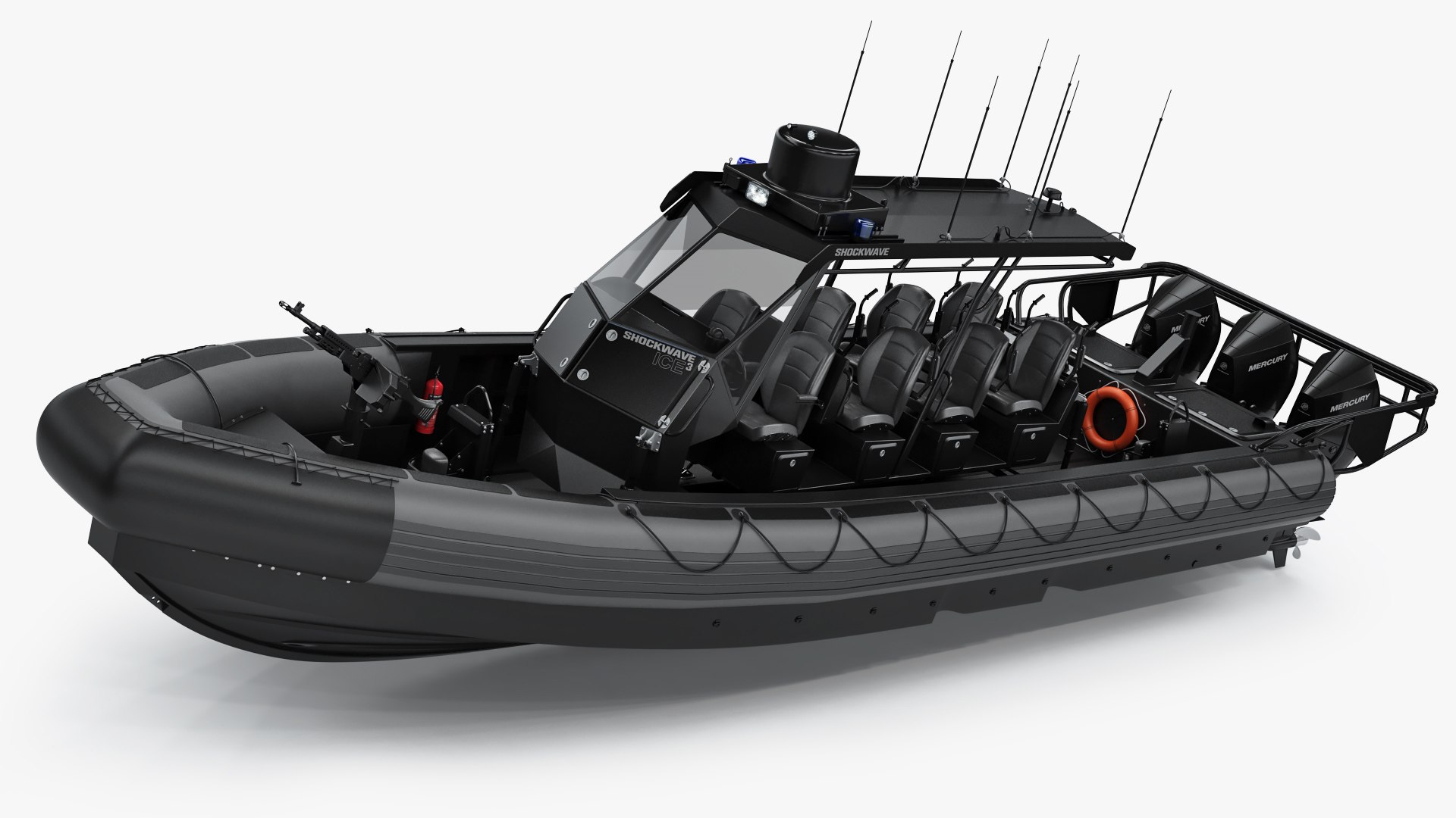 3D Model RHIB Patrol Inflatable Boat - TurboSquid 2316491
