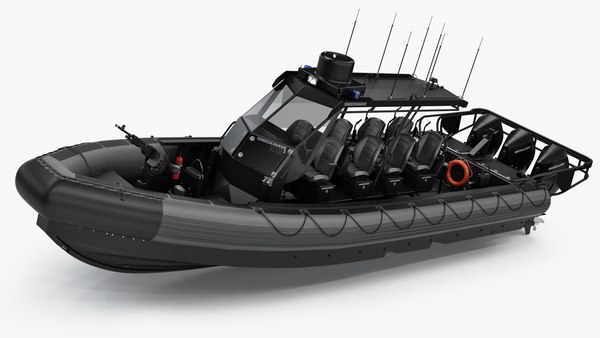 modelo 3d Embarcación inflable de patrulla RHIB - TurboSquid 2316491