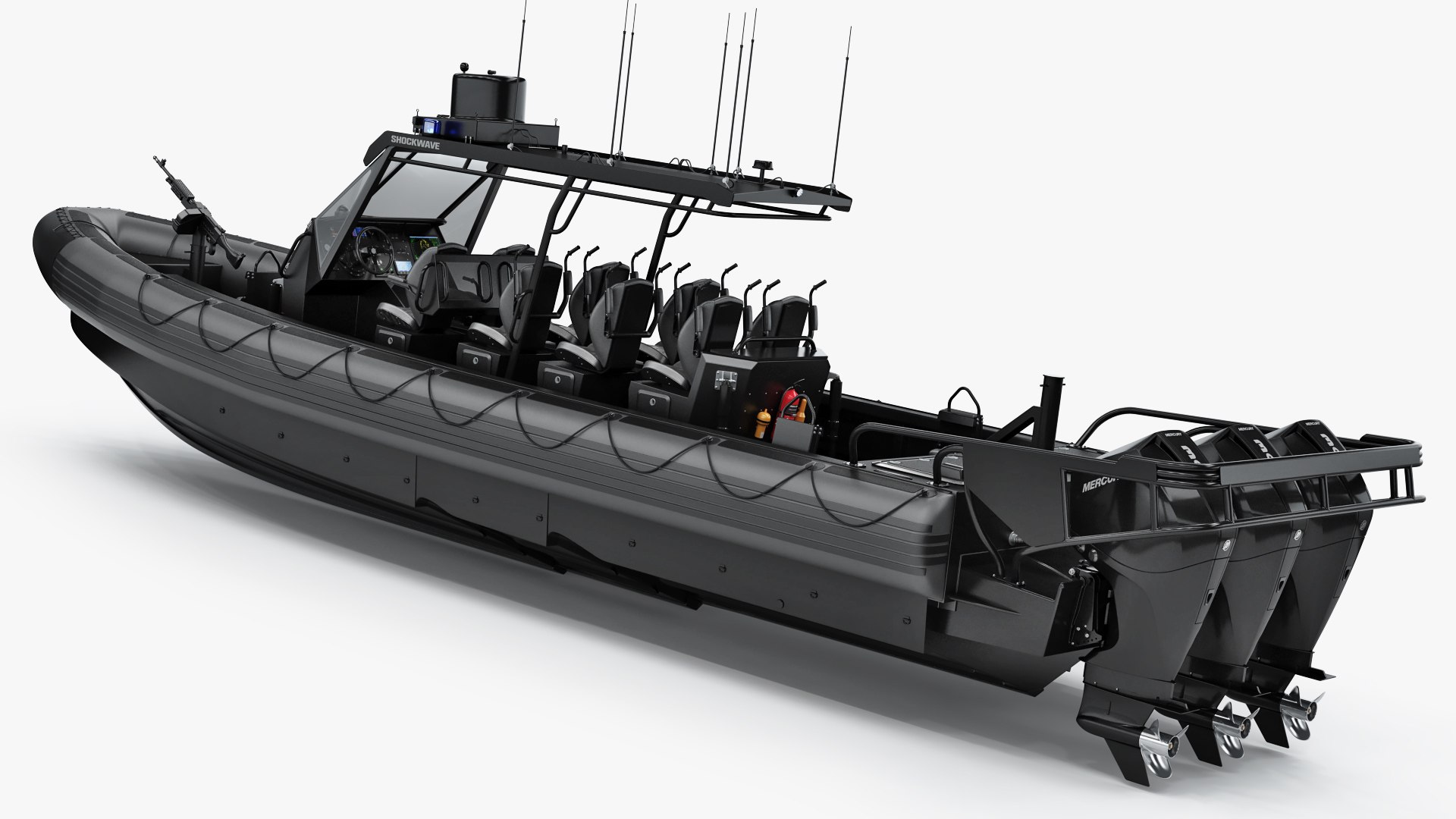 3D Model RHIB Patrol Inflatable Boat - TurboSquid 2316491