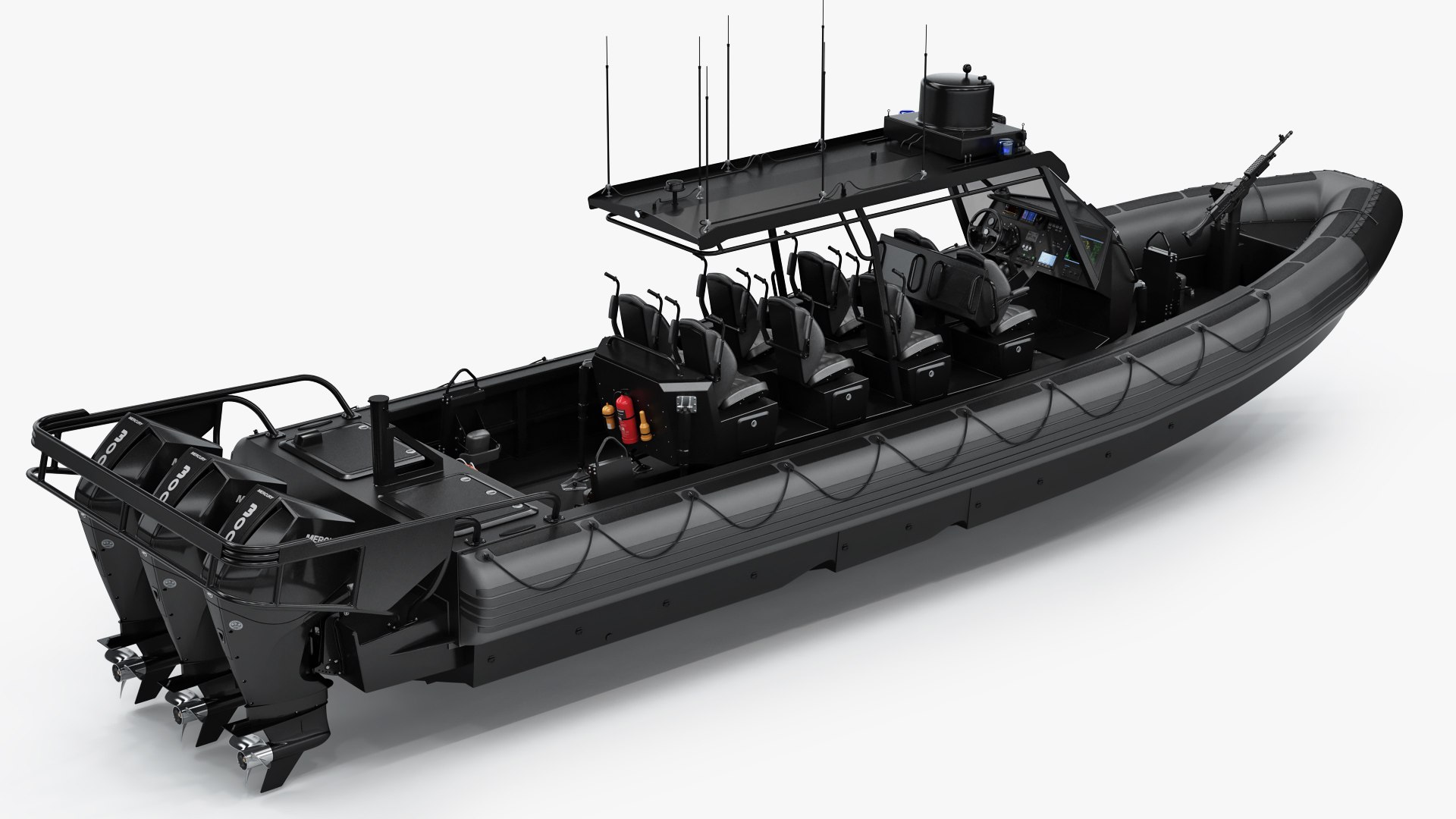3D Model RHIB Patrol Inflatable Boat - TurboSquid 2316491