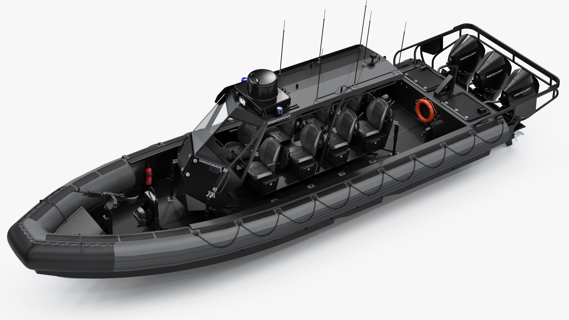 3D Model RHIB Patrol Inflatable Boat - TurboSquid 2316491