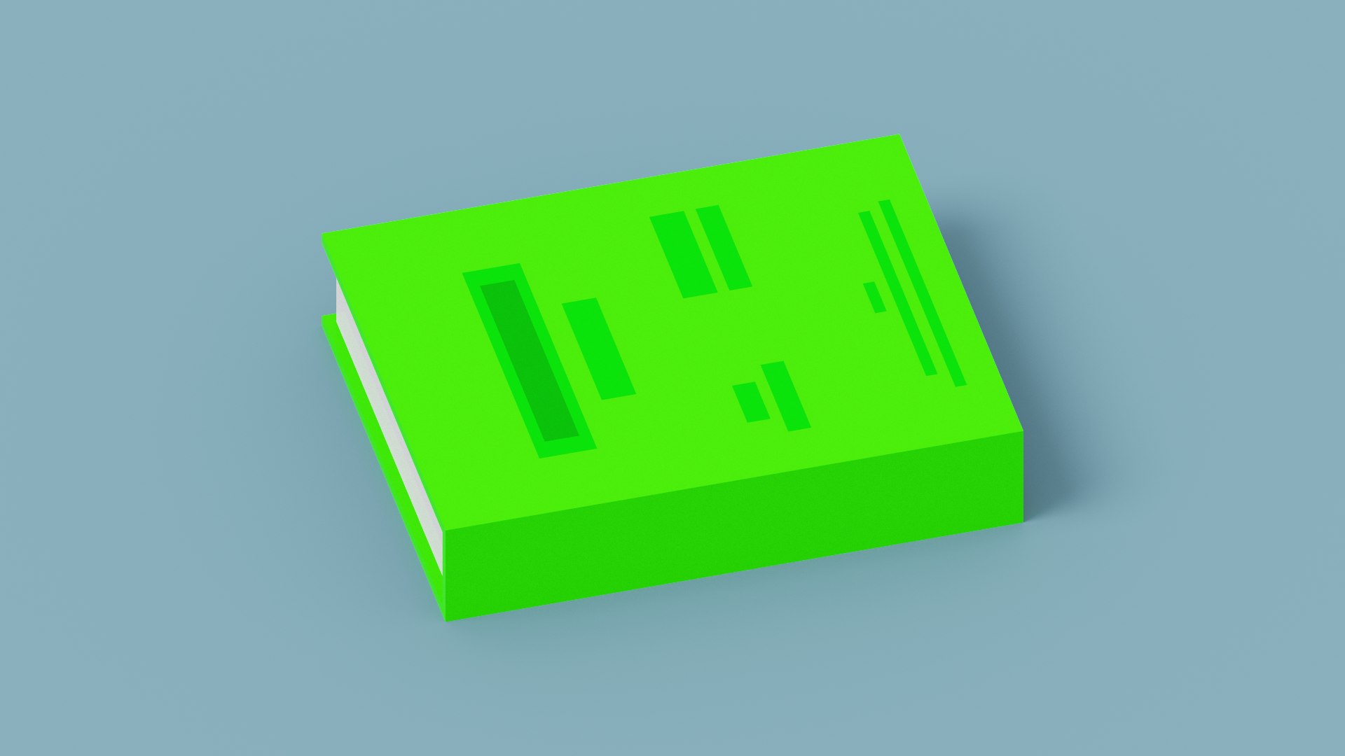 3D Voxel Green Book - TurboSquid 1979067