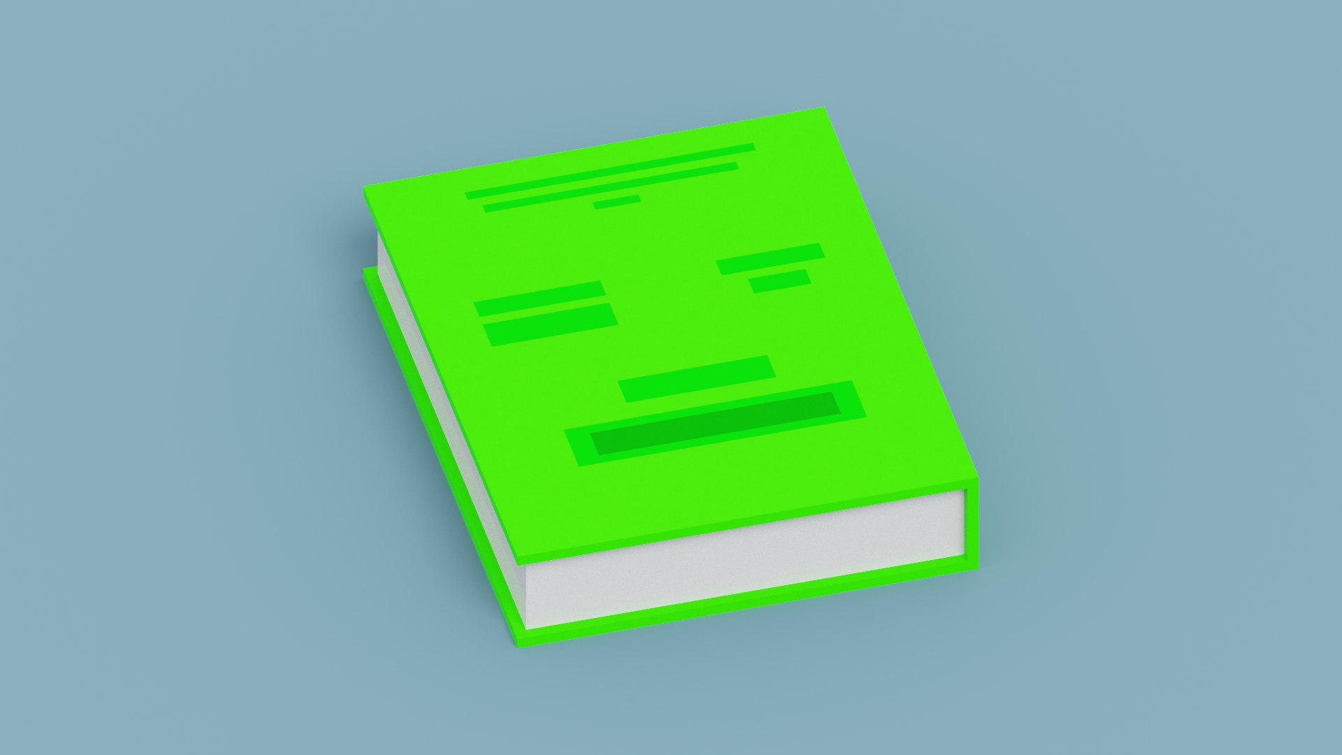 3D Voxel Green Book - TurboSquid 1979067