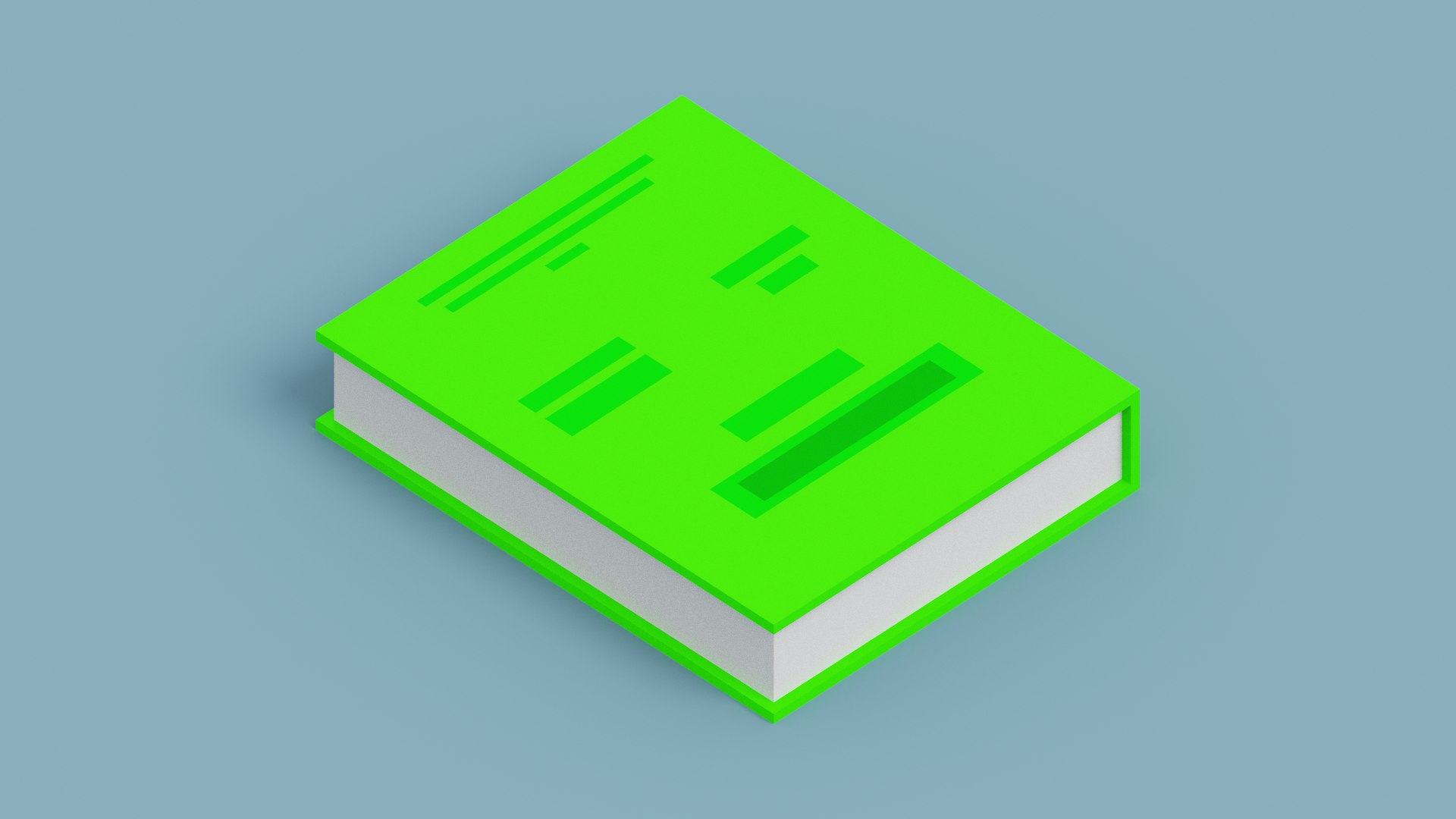 3D Voxel Green Book - TurboSquid 1979067