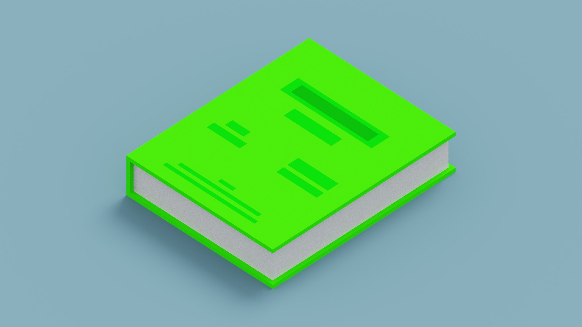 3D Voxel Green Book - TurboSquid 1979067