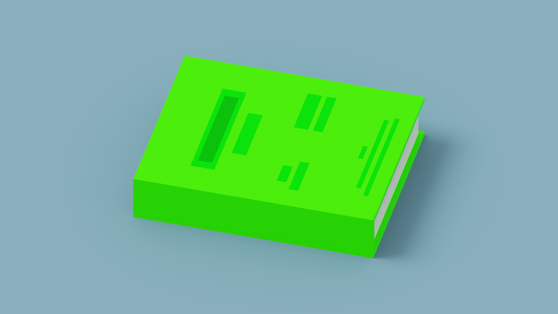 3D Voxel Green Book - TurboSquid 1979067