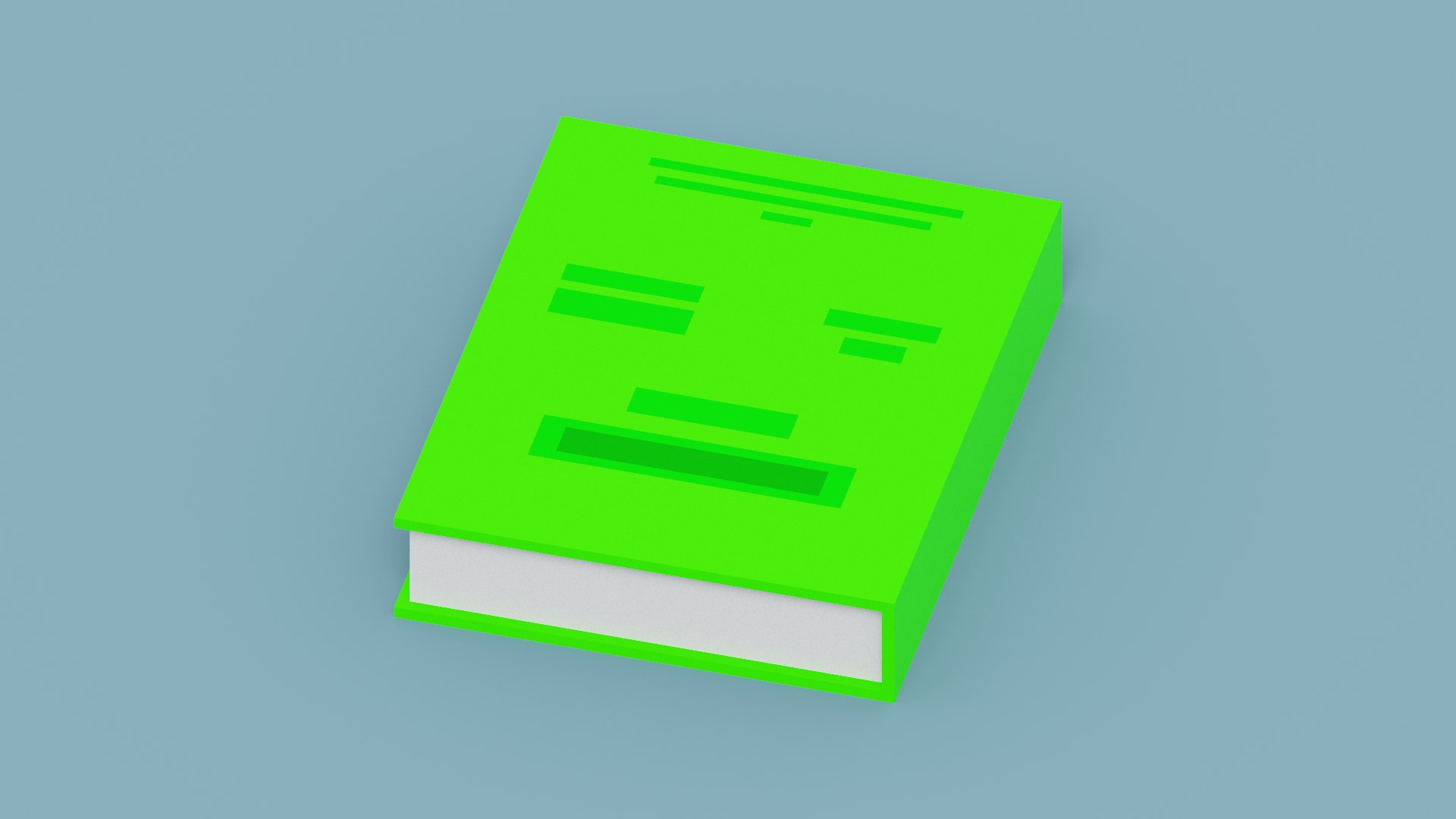 3D Voxel Green Book - TurboSquid 1979067