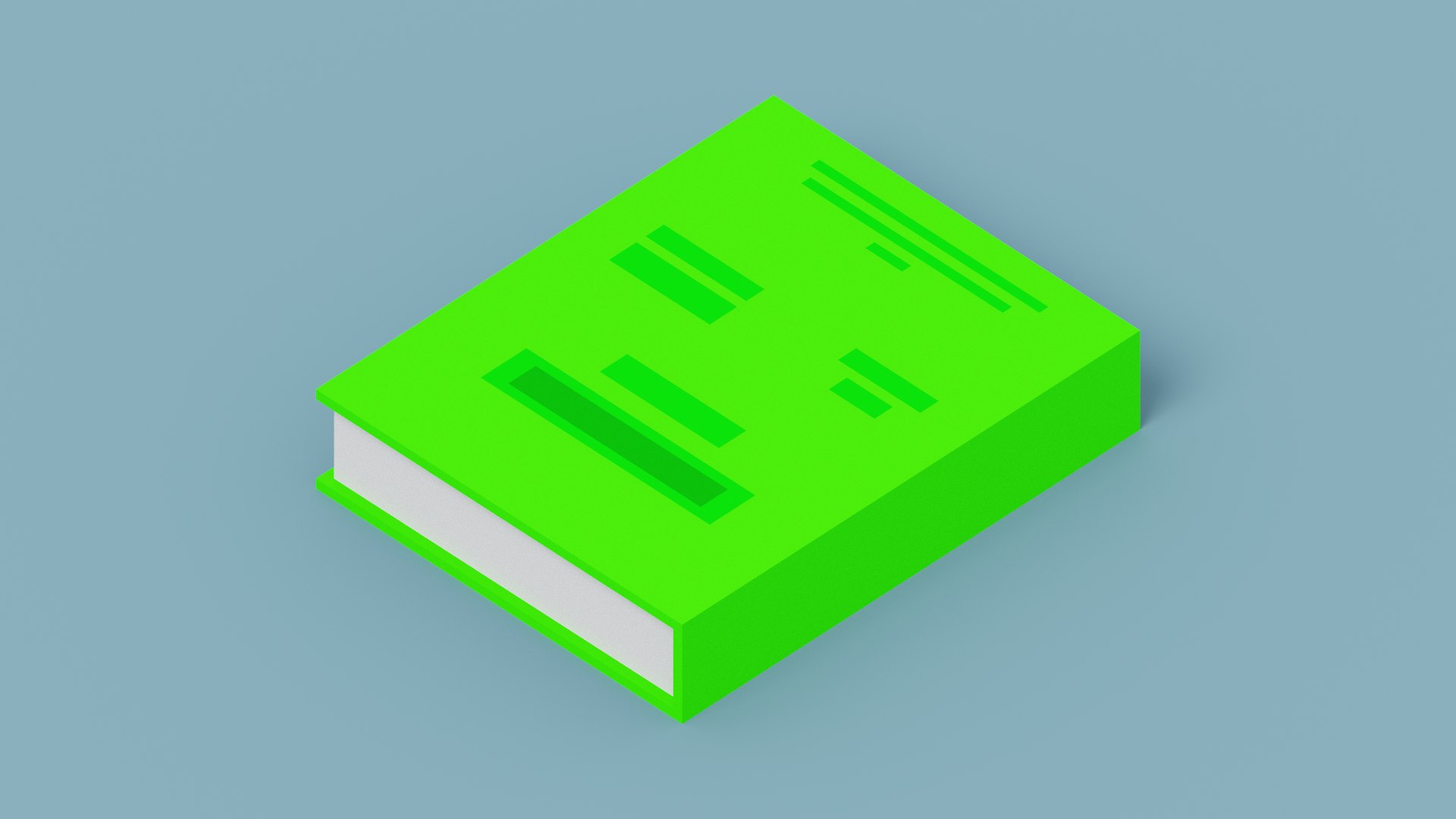3D Voxel Green Book - TurboSquid 1979067