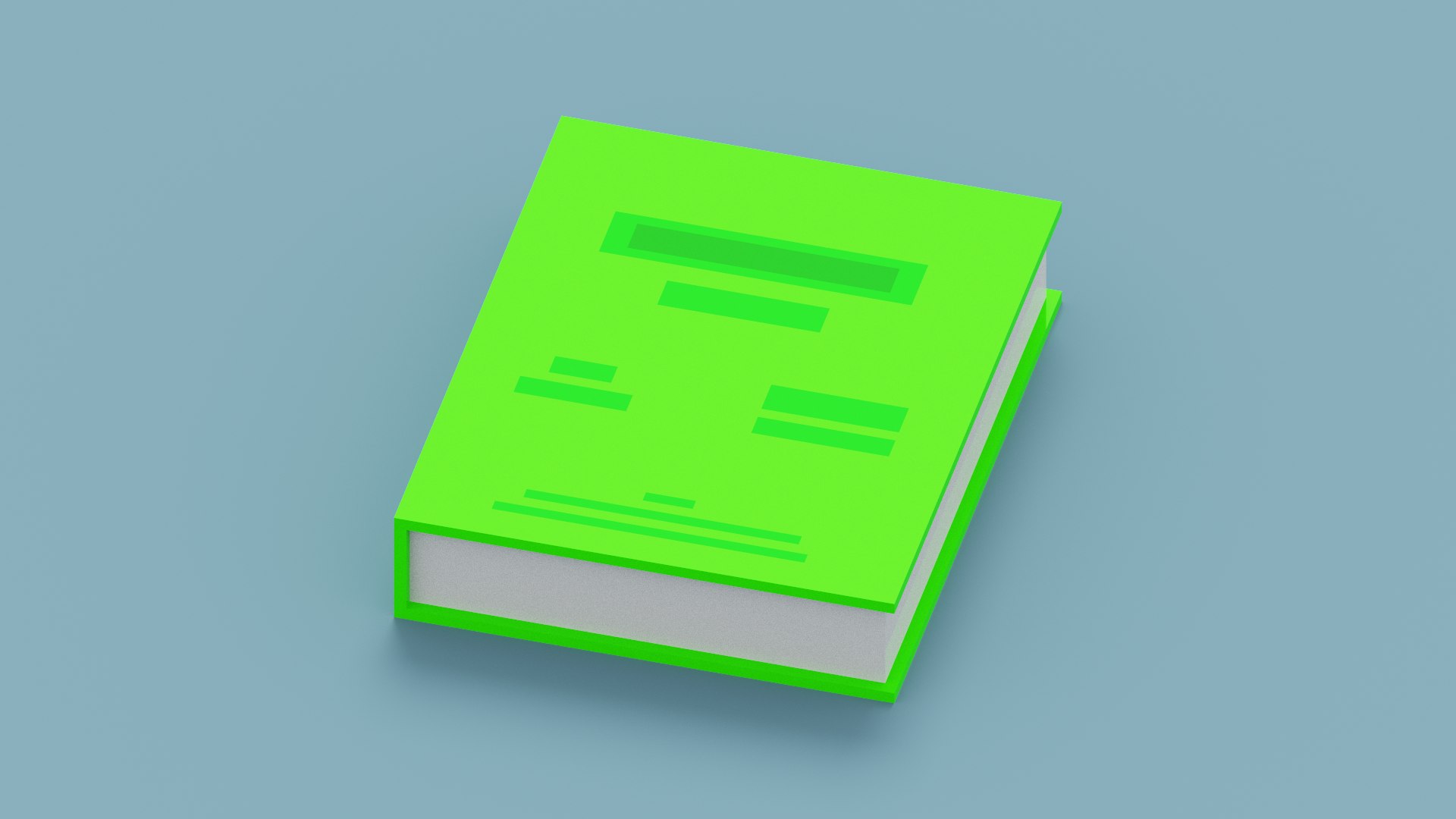 3D Voxel Green Book - TurboSquid 1979067
