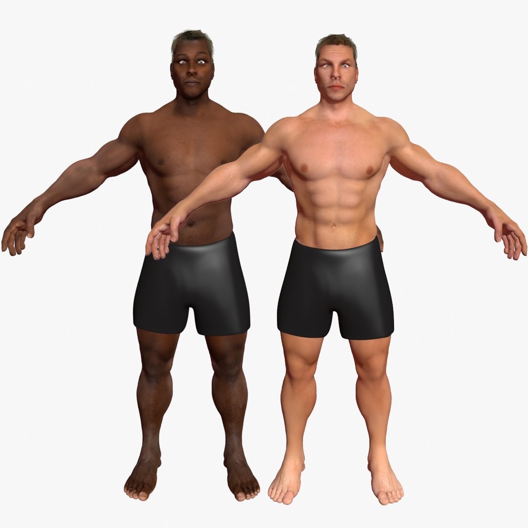 3d male combo pack 1 model