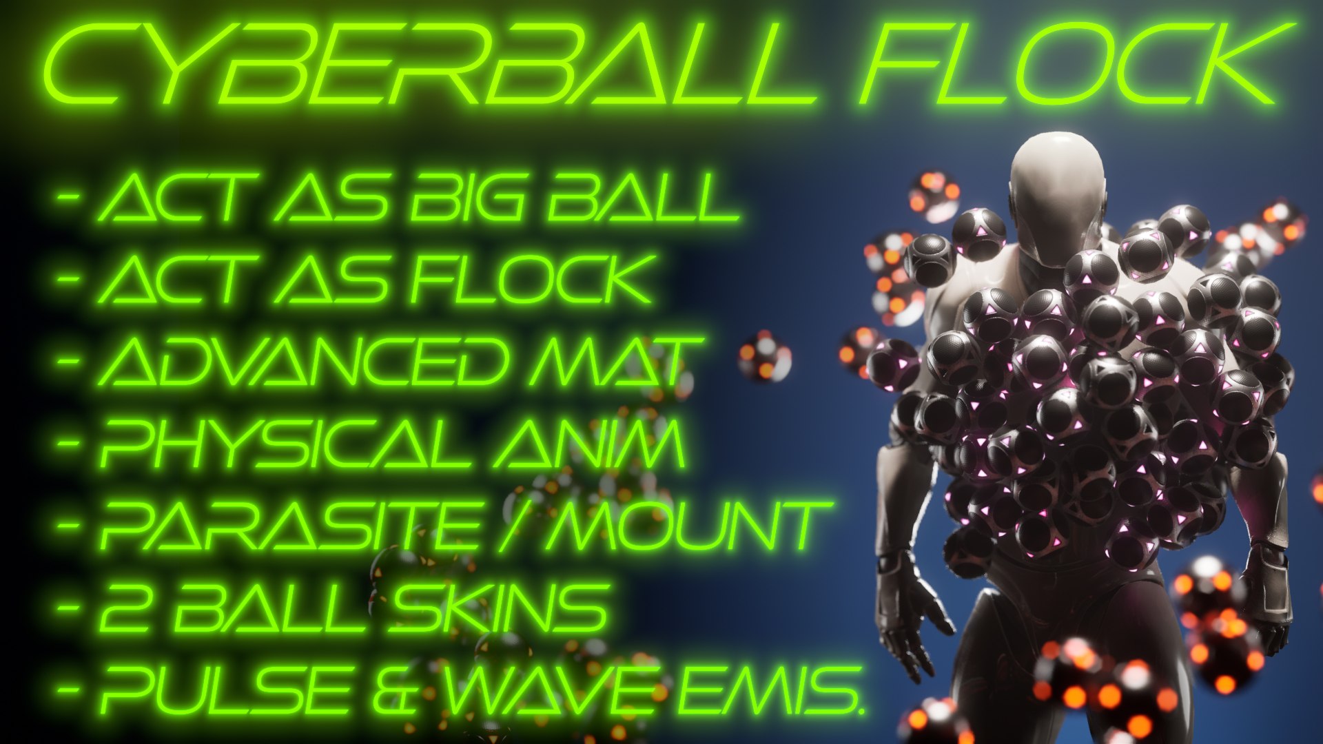 3D Cyberball Flock - TurboSquid 1978553