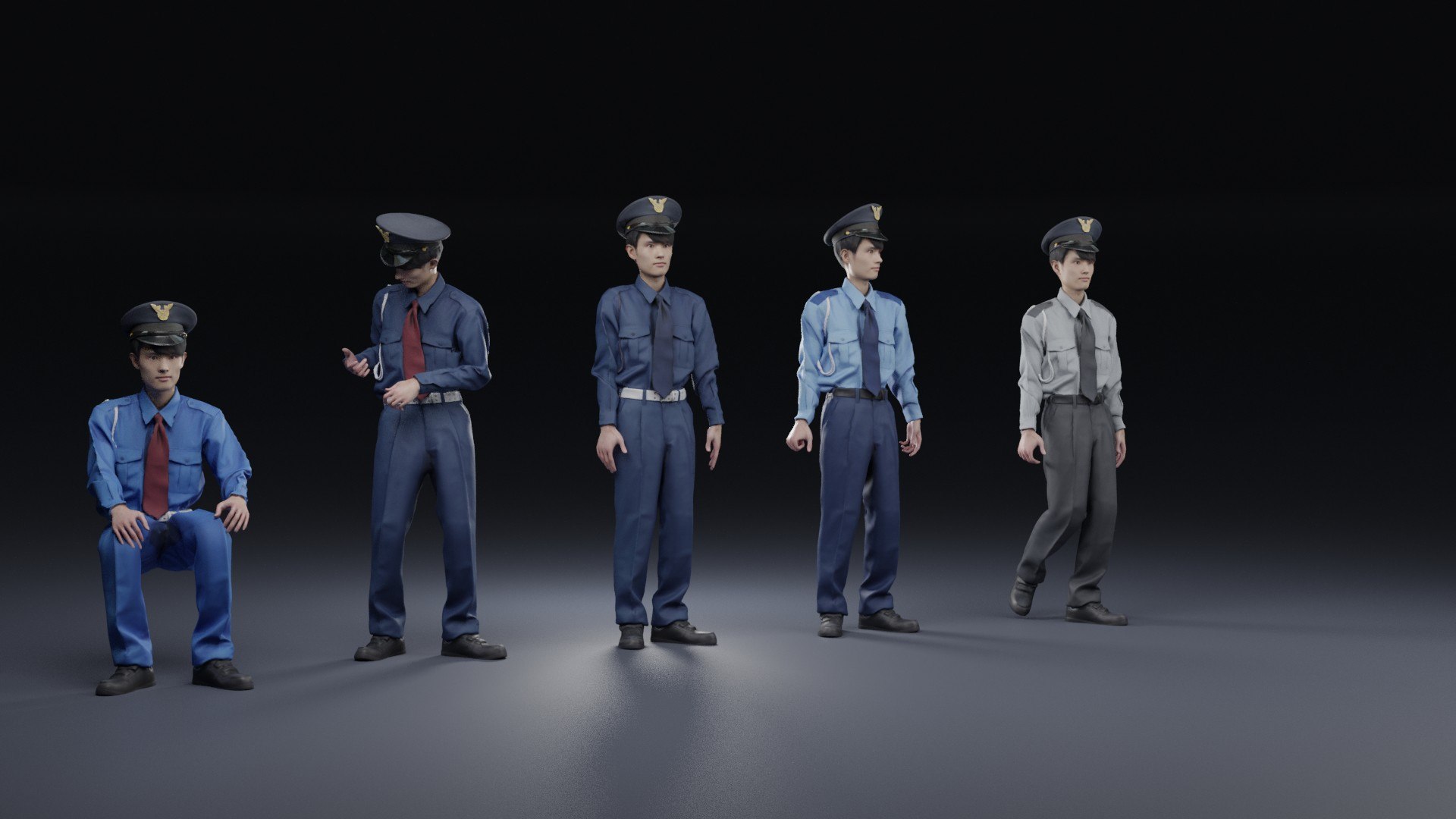 3D Animated 3D-Security Guard 155ToshiN07 - TurboSquid 1934860