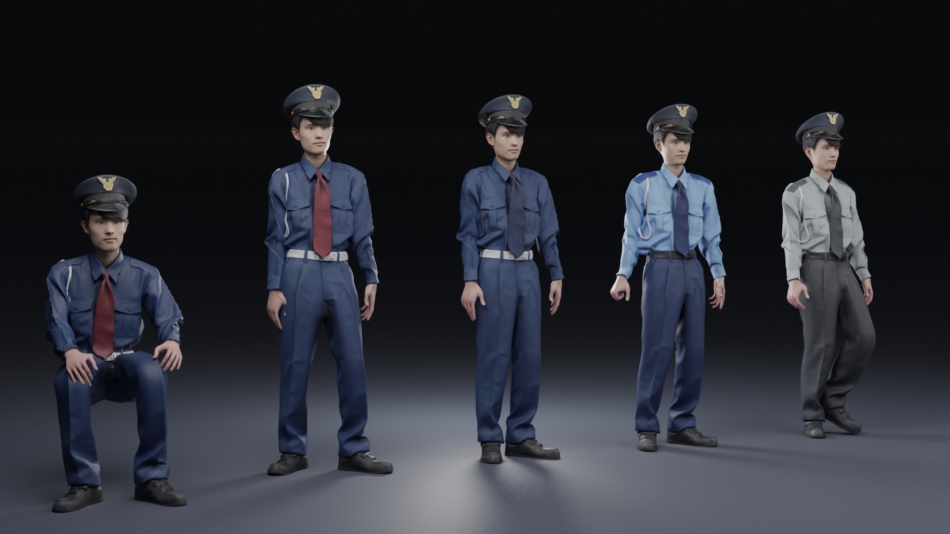 3D Animated 3D-Security Guard 155ToshiN07 - TurboSquid 1934860