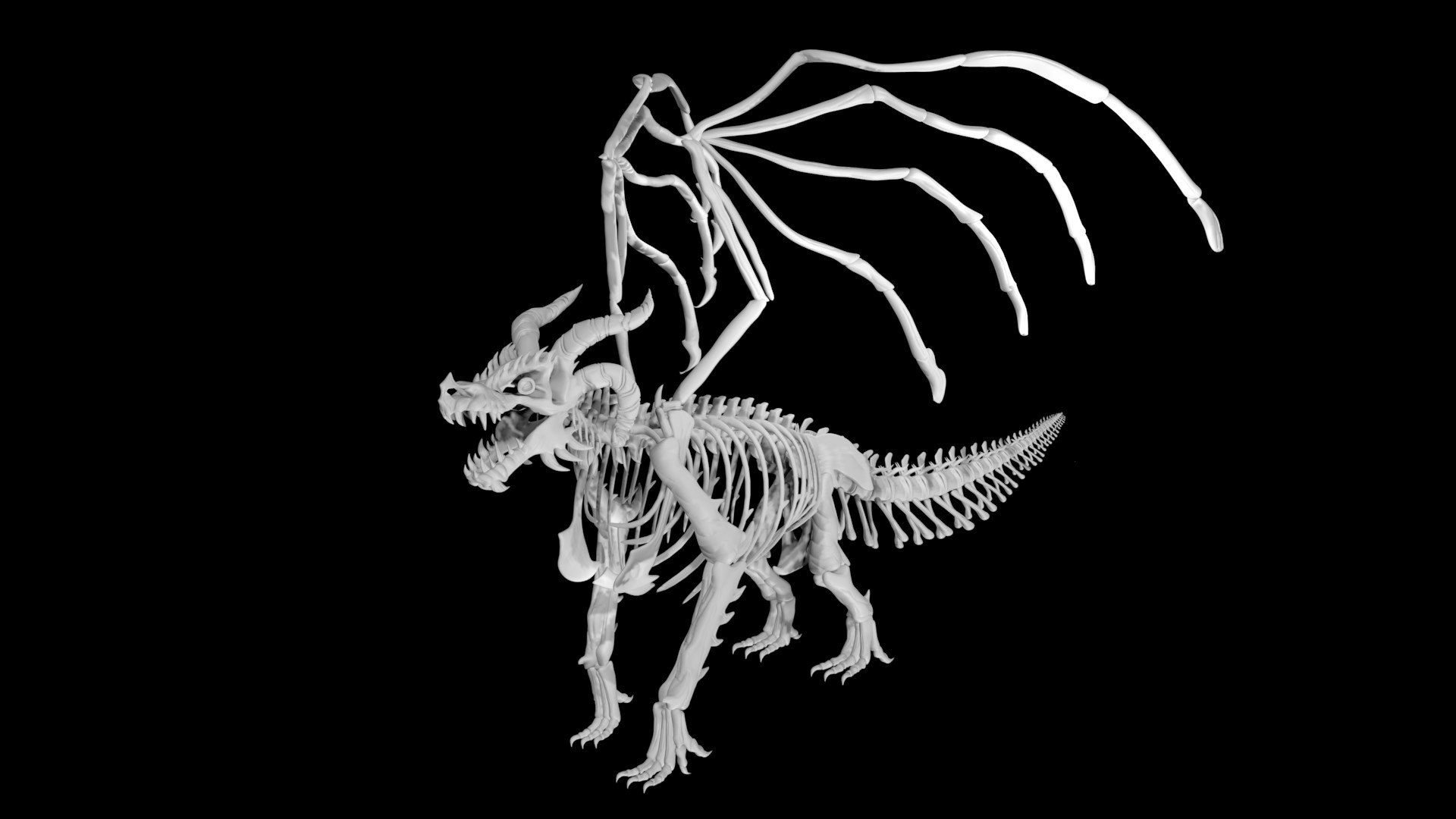 3D Dragon Skeleton - TurboSquid 1888789