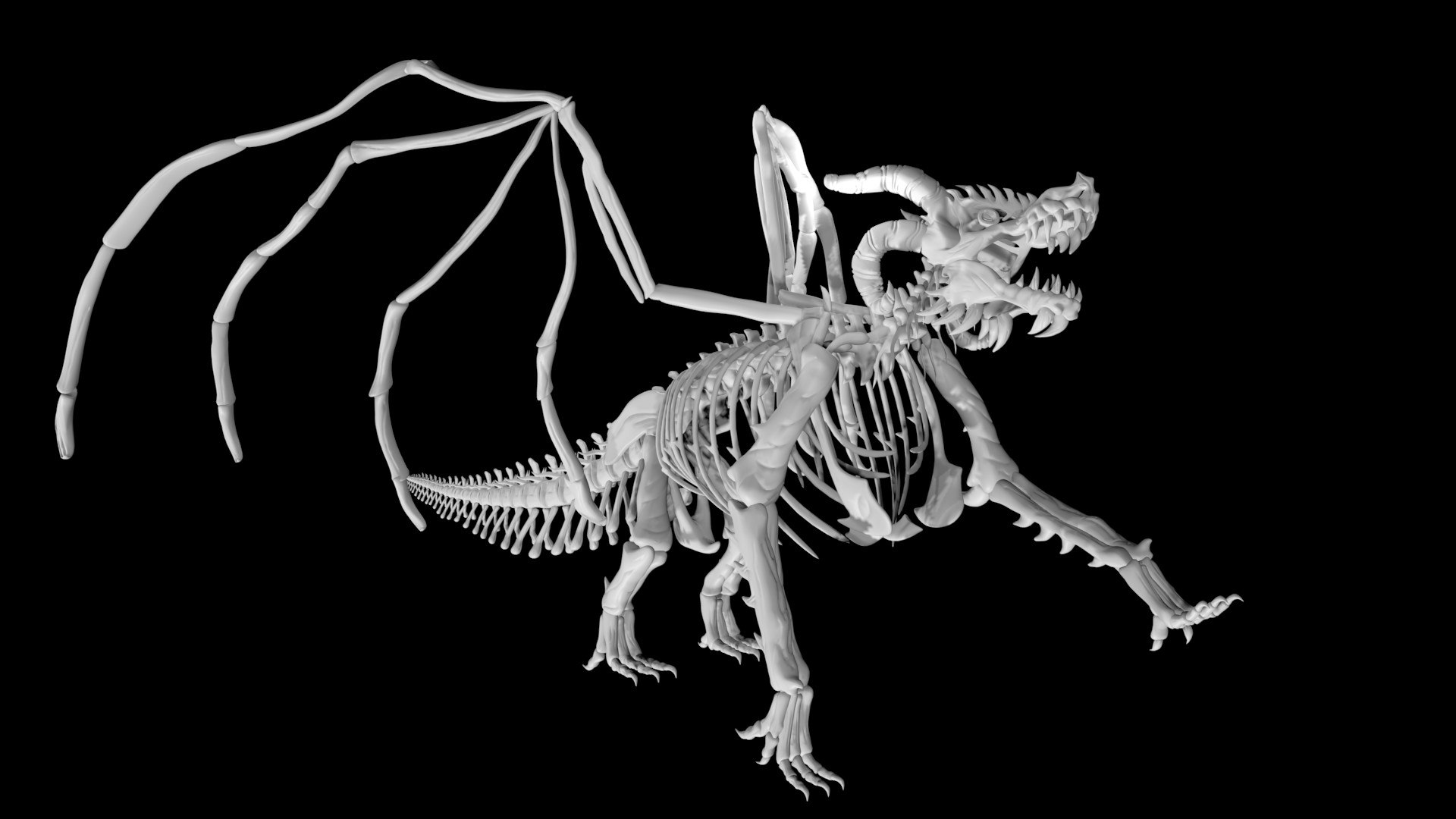 3D Dragon Skeleton - TurboSquid 1888789