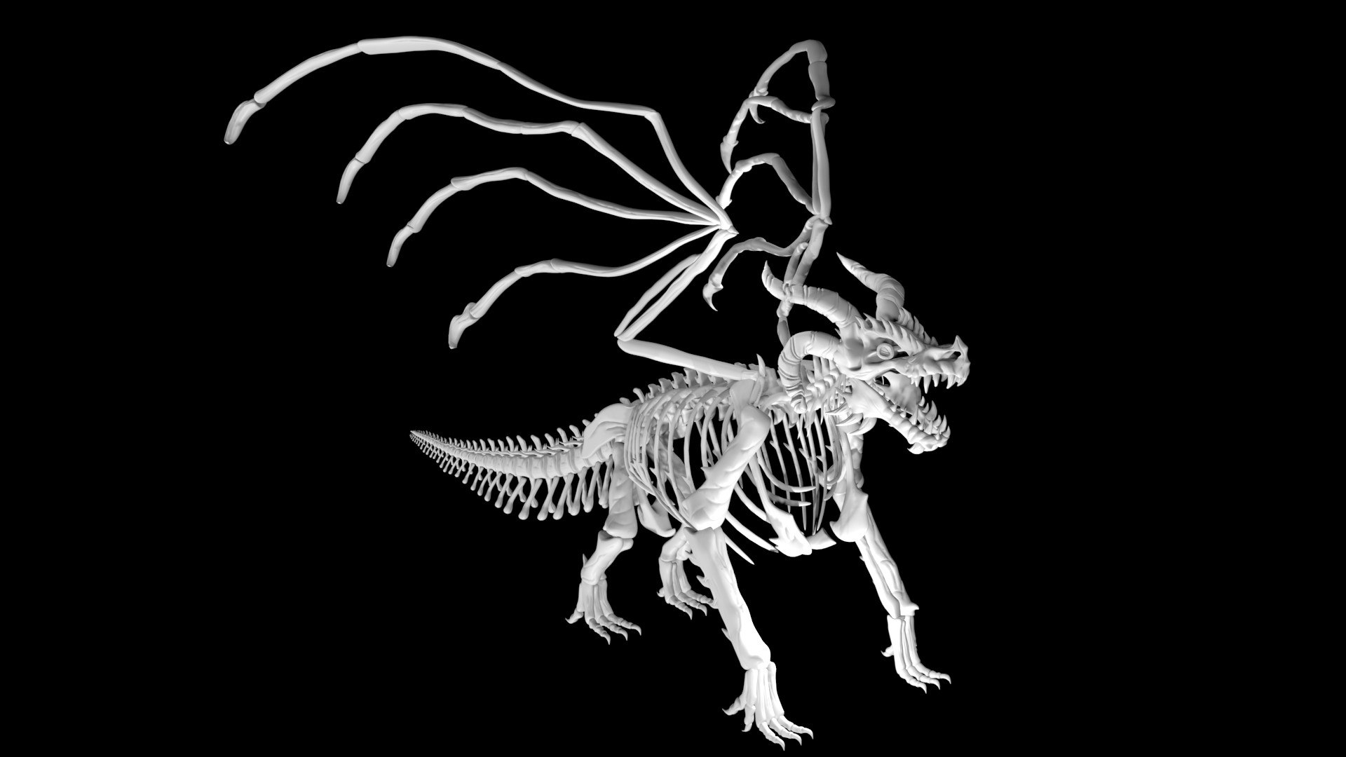 3D Dragon Skeleton - TurboSquid 1888789