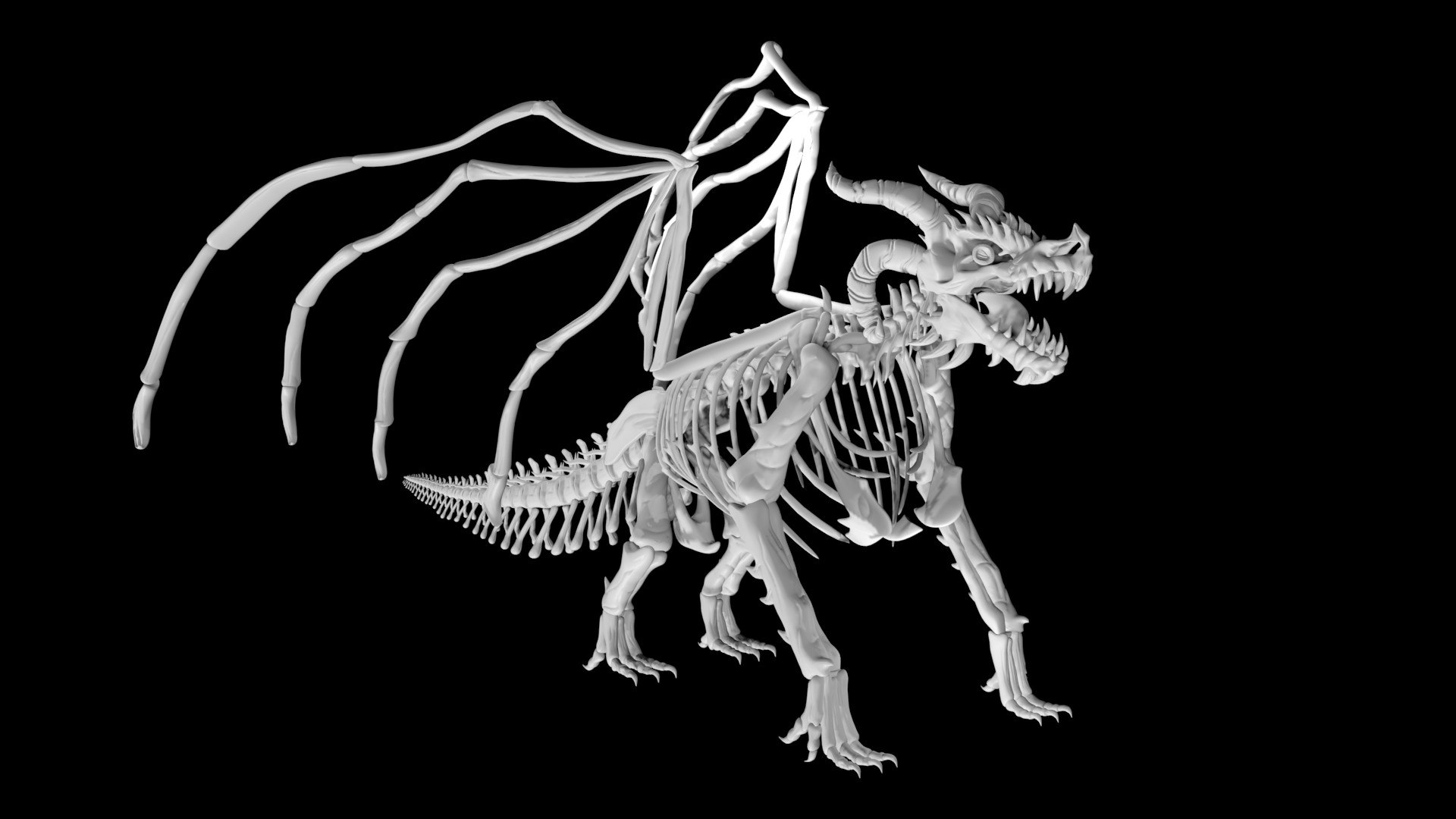 3D Dragon Skeleton - TurboSquid 1888789
