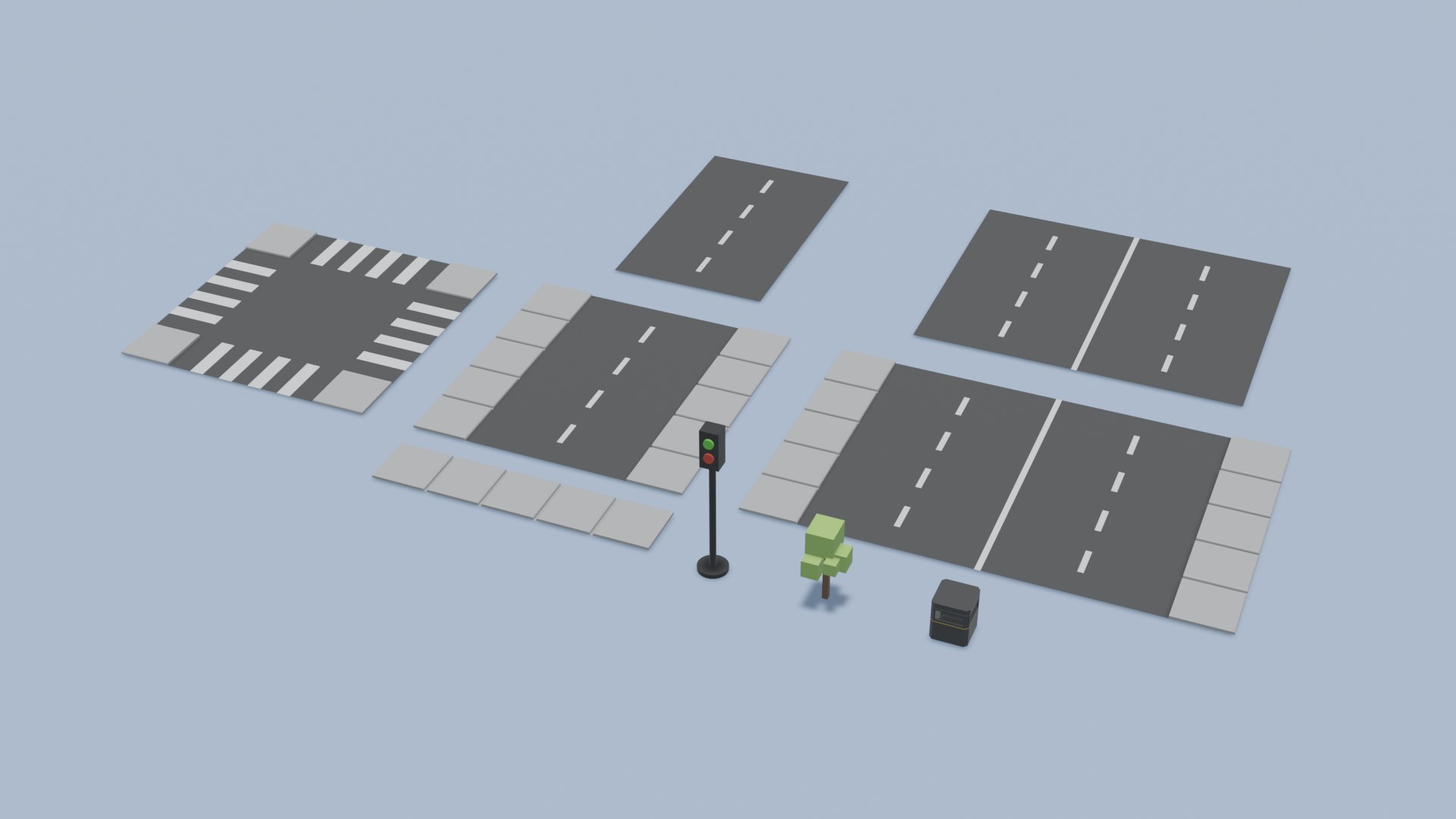 Minimal Modular Roads 3D Model - TurboSquid 1861456