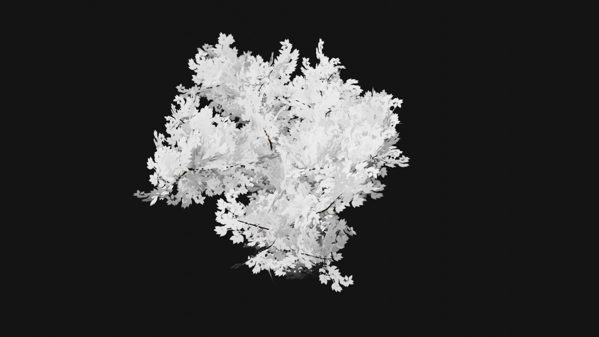 3D Model Litle Bush Simple With Branch - TurboSquid 2190354