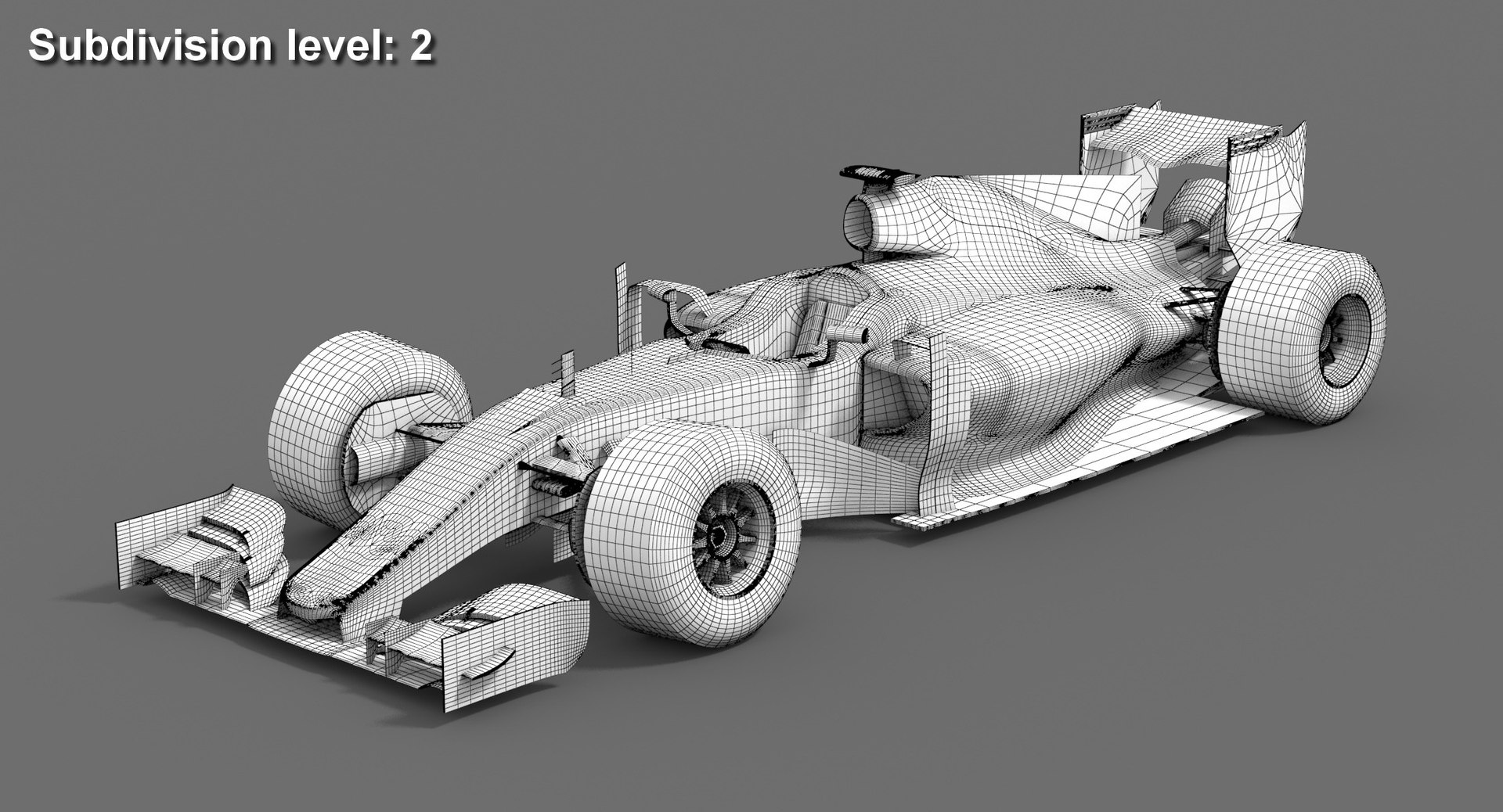 Low-poly Formula 1 2016 3d Max