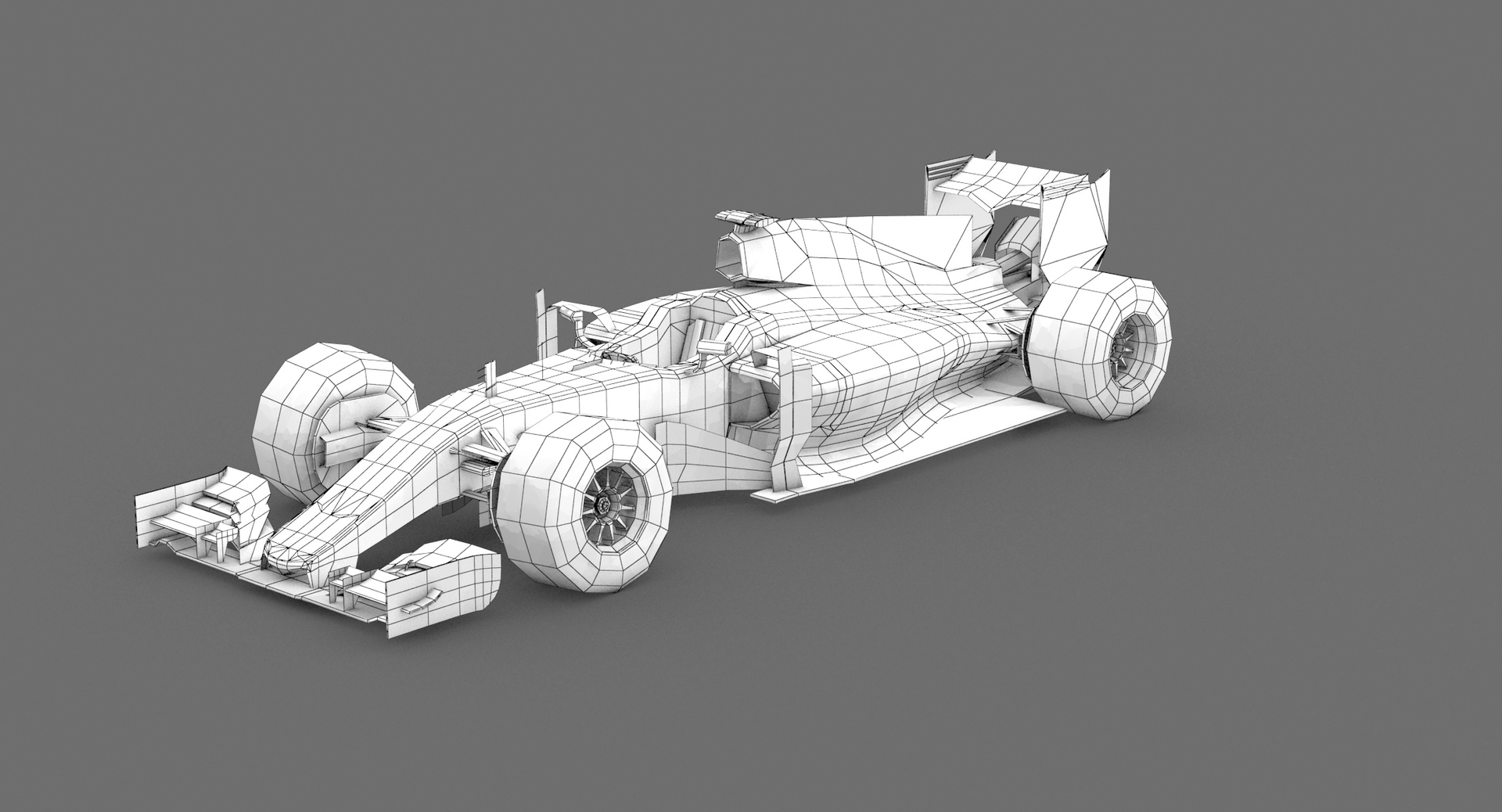 Low-poly Formula 1 2016 3d Max