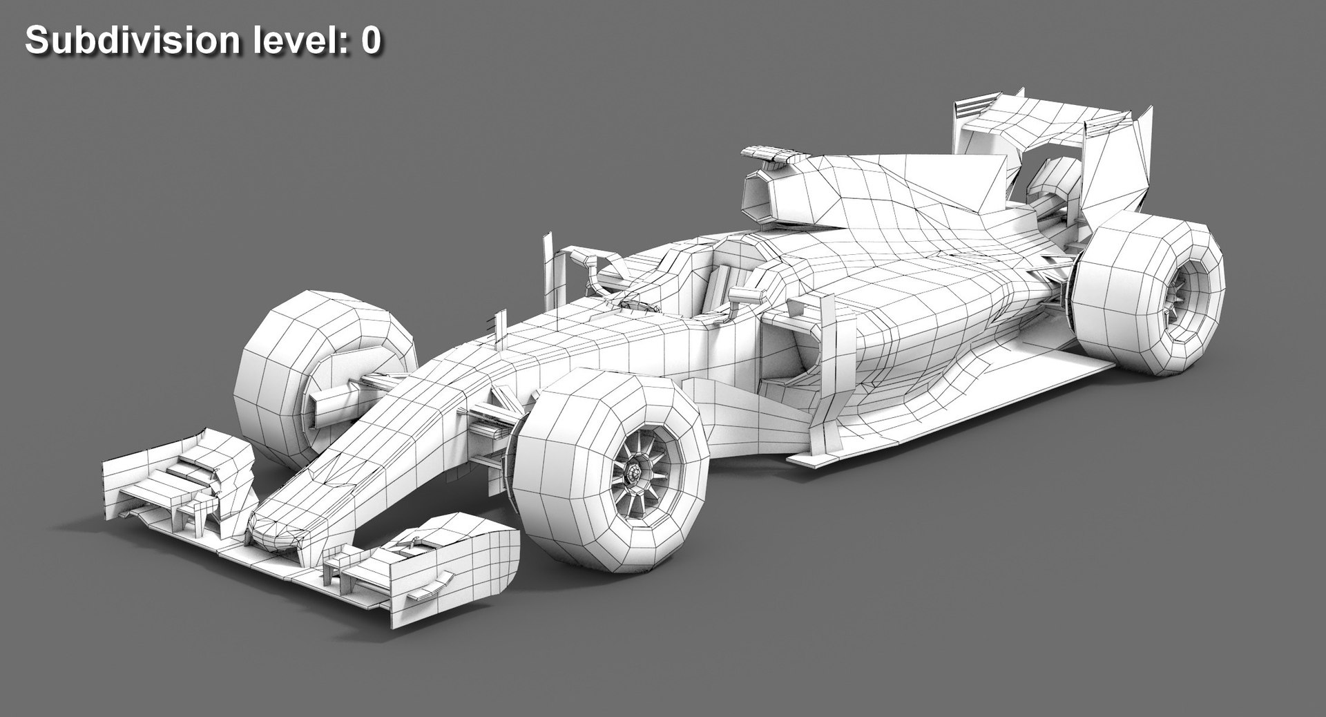 Low-poly Formula 1 2016 3d Max