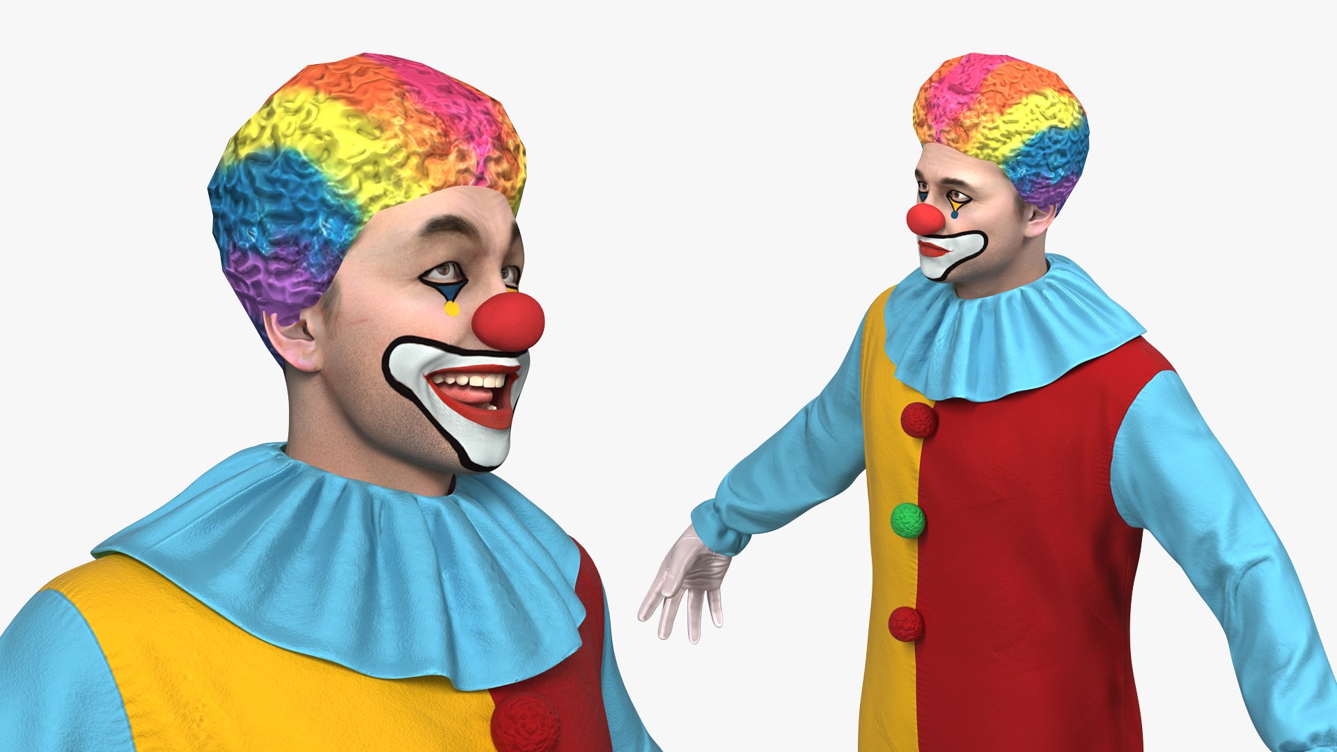 Men Clown Suit Rigged 3D - TurboSquid 1604182