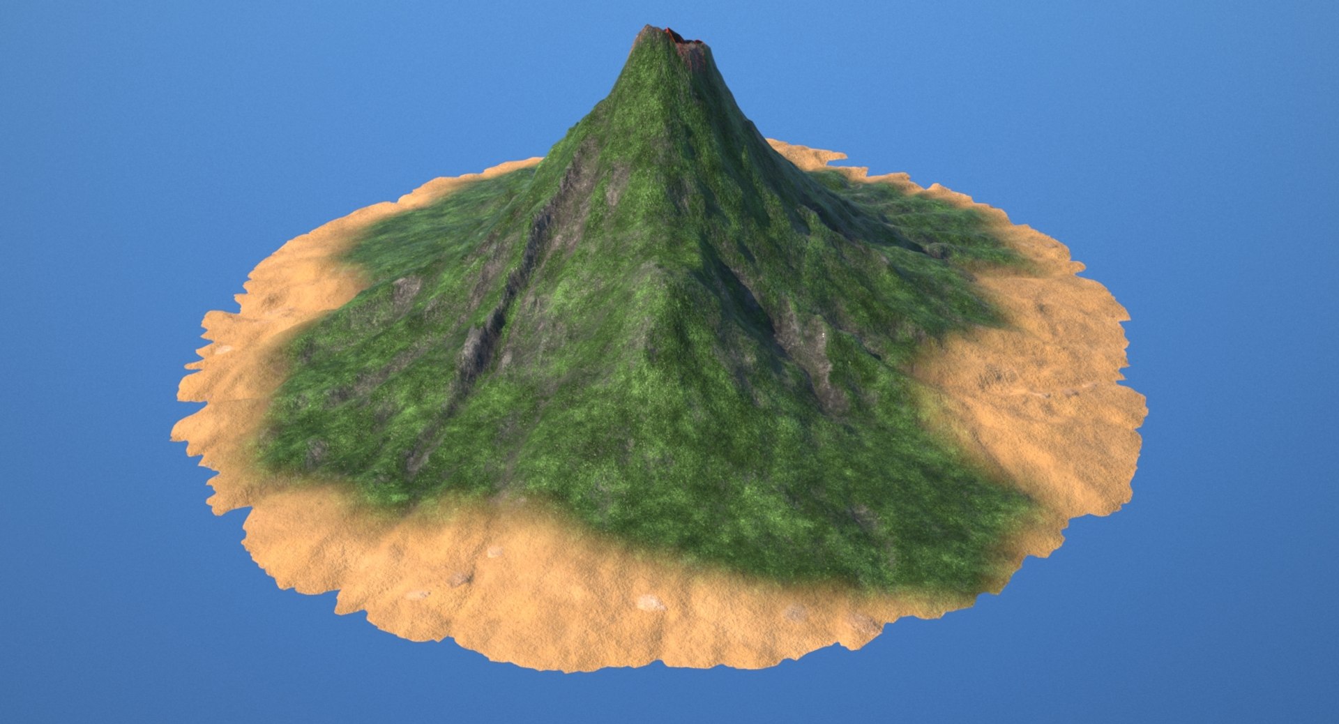 3D Volcano Island Model - TurboSquid 1271968
