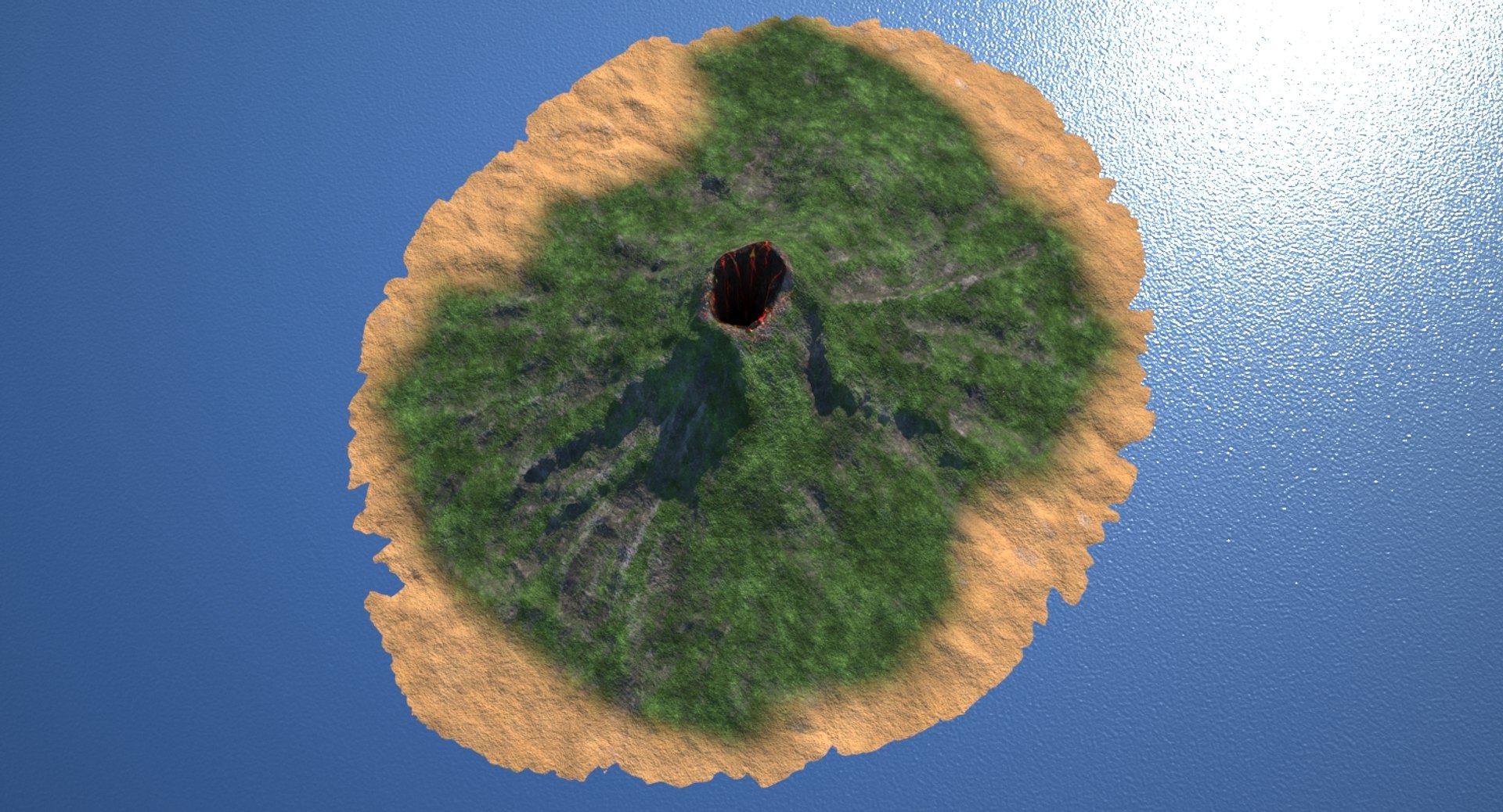 3D Volcano Island Model - TurboSquid 1271968