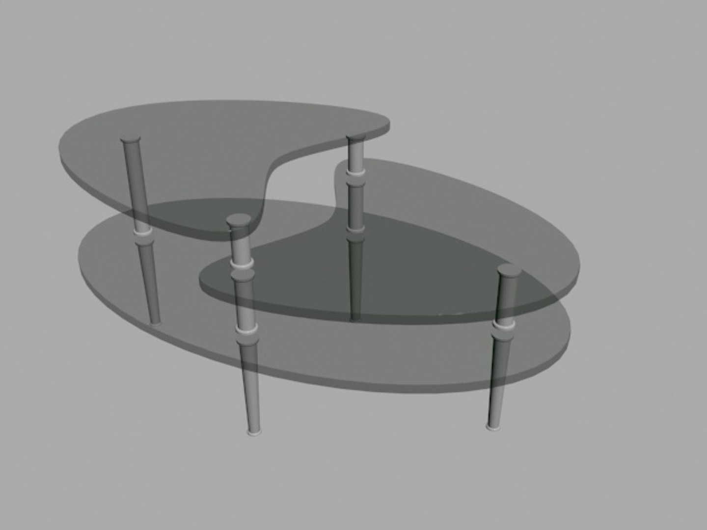 3D glass table - TurboSquid 1372032