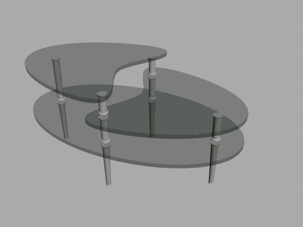 3D glass table - TurboSquid 1372032