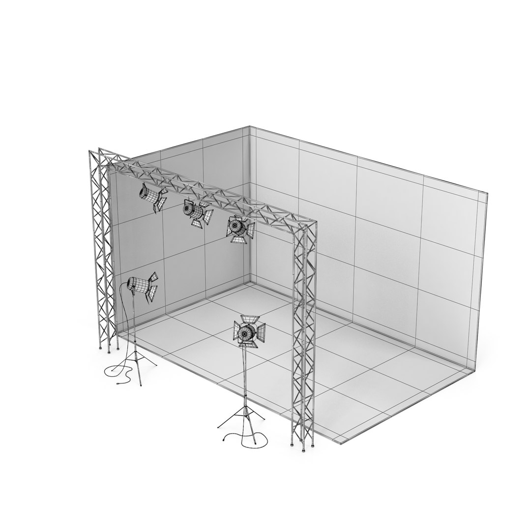 3D Blue Studio Set - TurboSquid 2288479