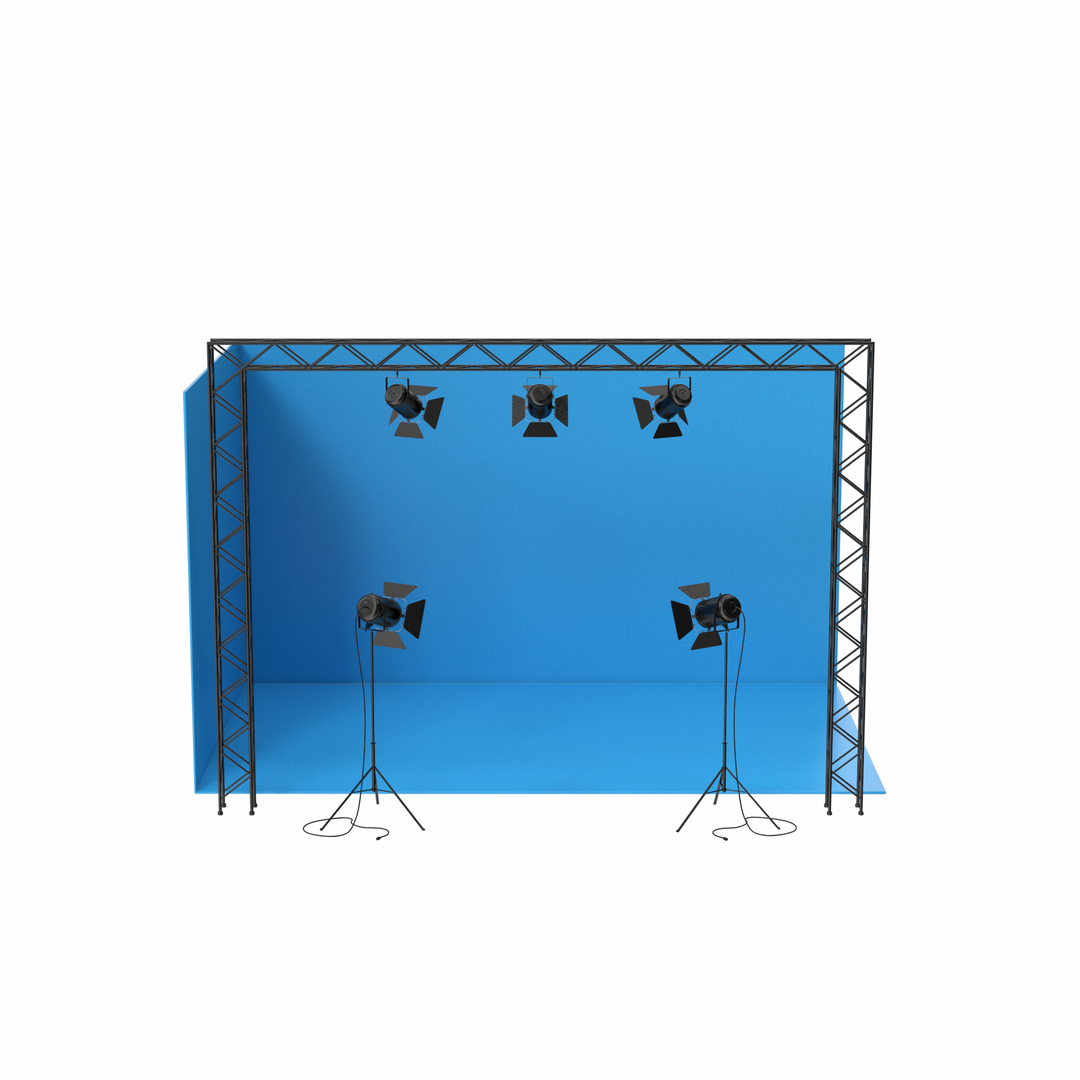 3D Blue Studio Set - TurboSquid 2288479