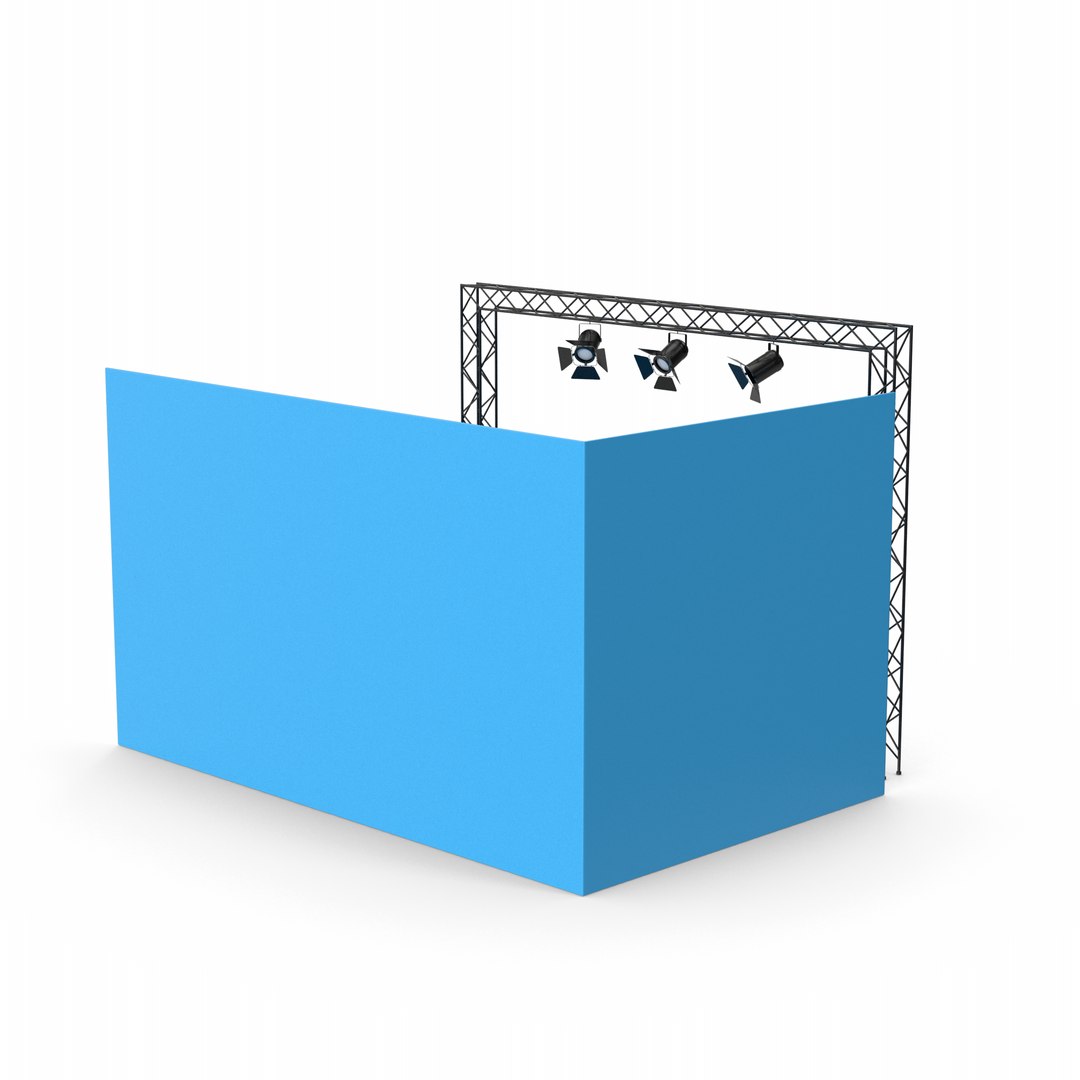 3D Blue Studio Set - TurboSquid 2288479