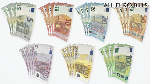 Realistic pile of Euro banknote bills stacks 3D 모델 - TurboSquid 1970184