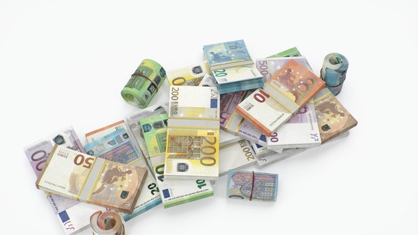 Realistic pile of Euro banknote bills stacks 3D 모델 - TurboSquid 1970184