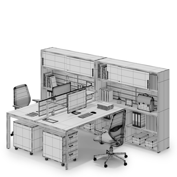 modelo 3d Espacio de trabajo de oficina LAS OXI v2 - TurboSquid 1444570