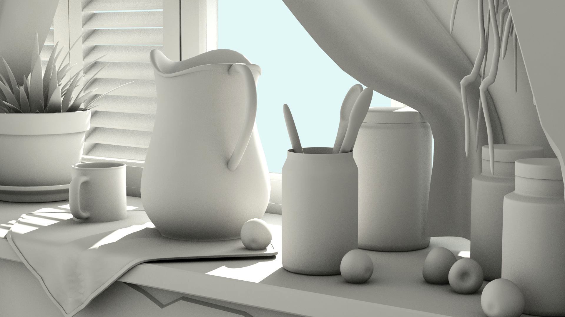 Village Kitchen 3D Model - TurboSquid 1335221