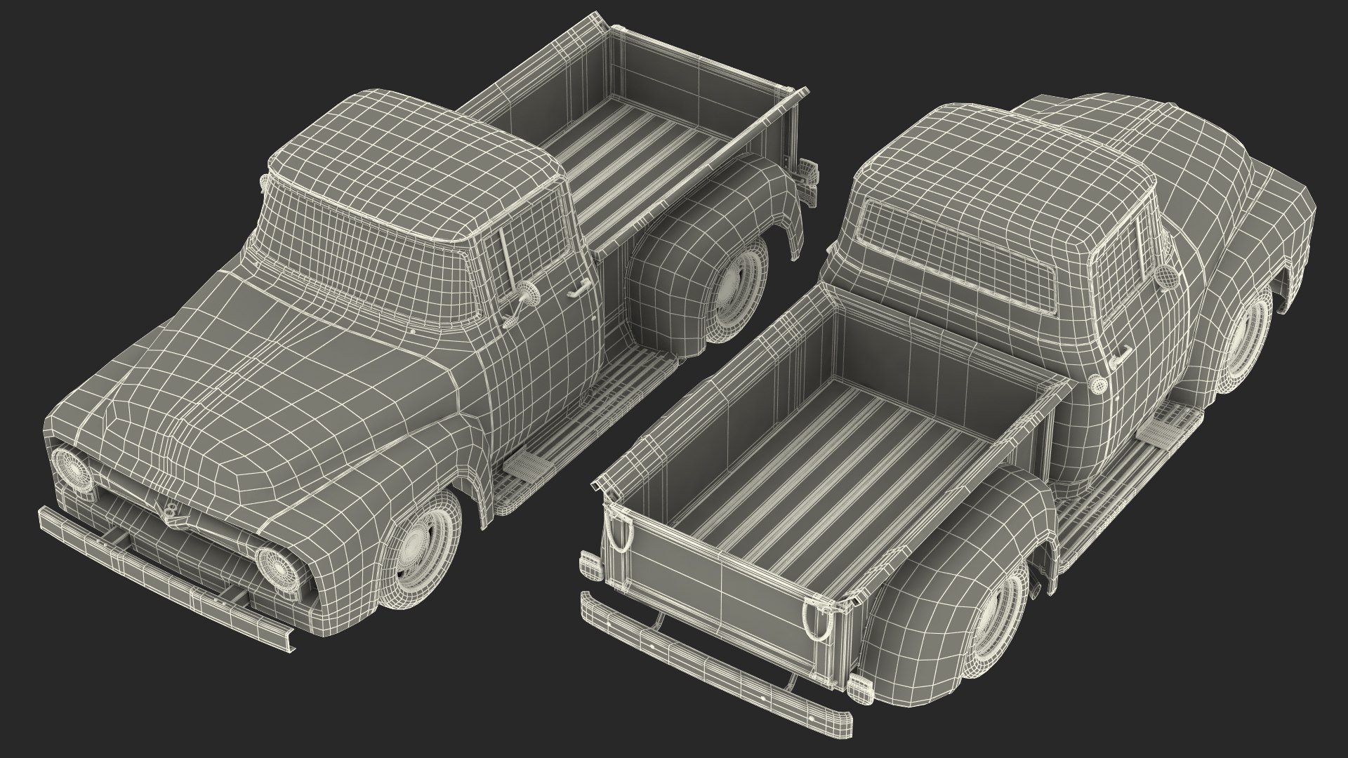 1956 f100 pickup truck 3D model - TurboSquid 1528466