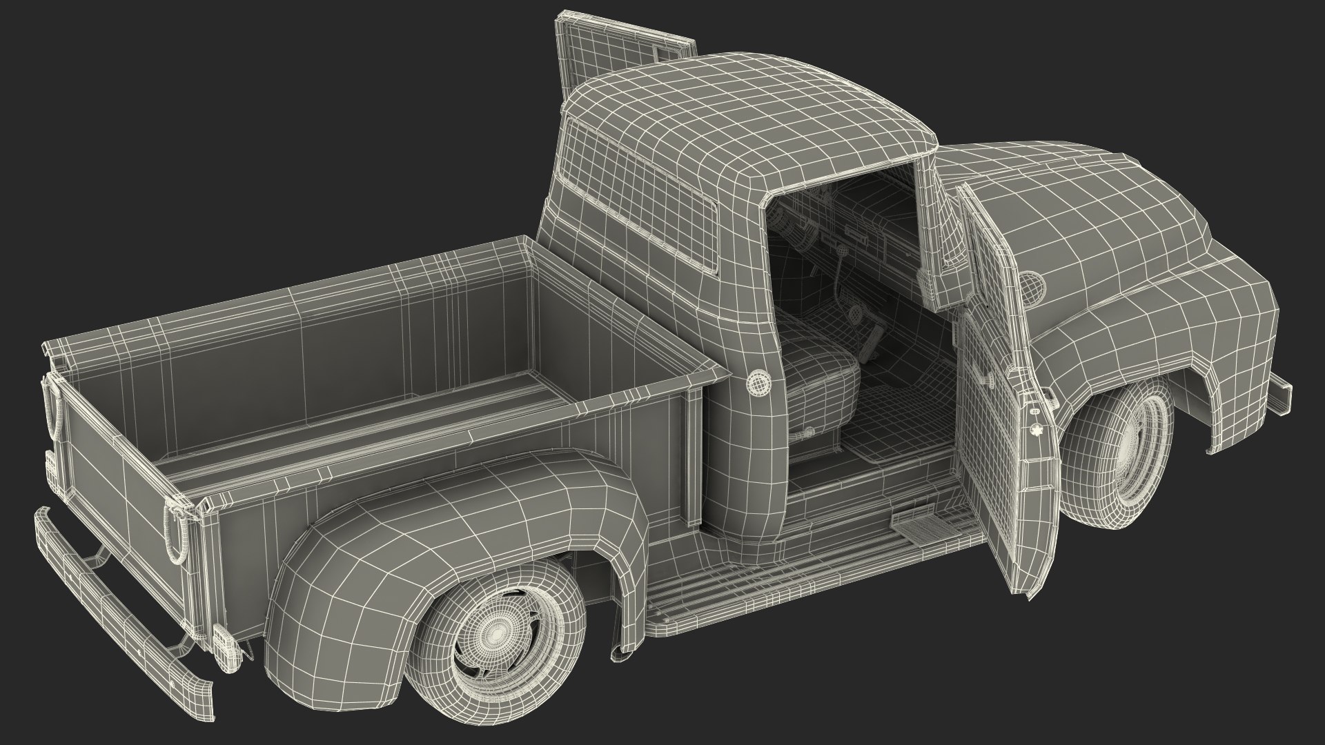 1956 f100 pickup truck 3D model - TurboSquid 1528466