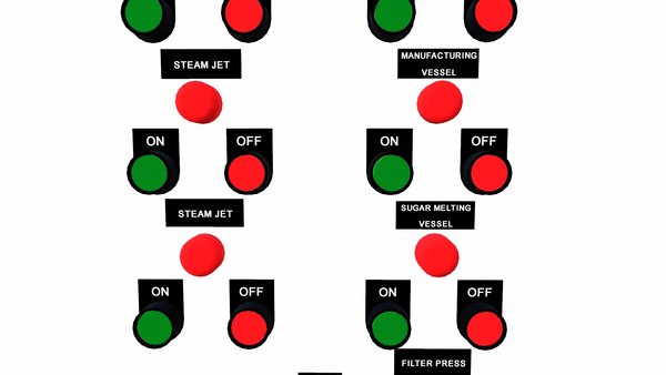 modelo 3d Botones de la interfaz hombre-máquina del panel de control ...