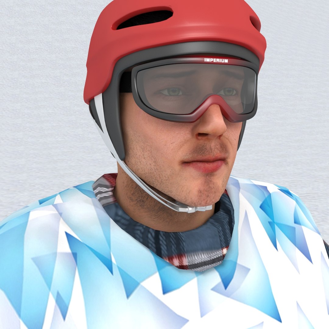 Snowboard Man 3d Model