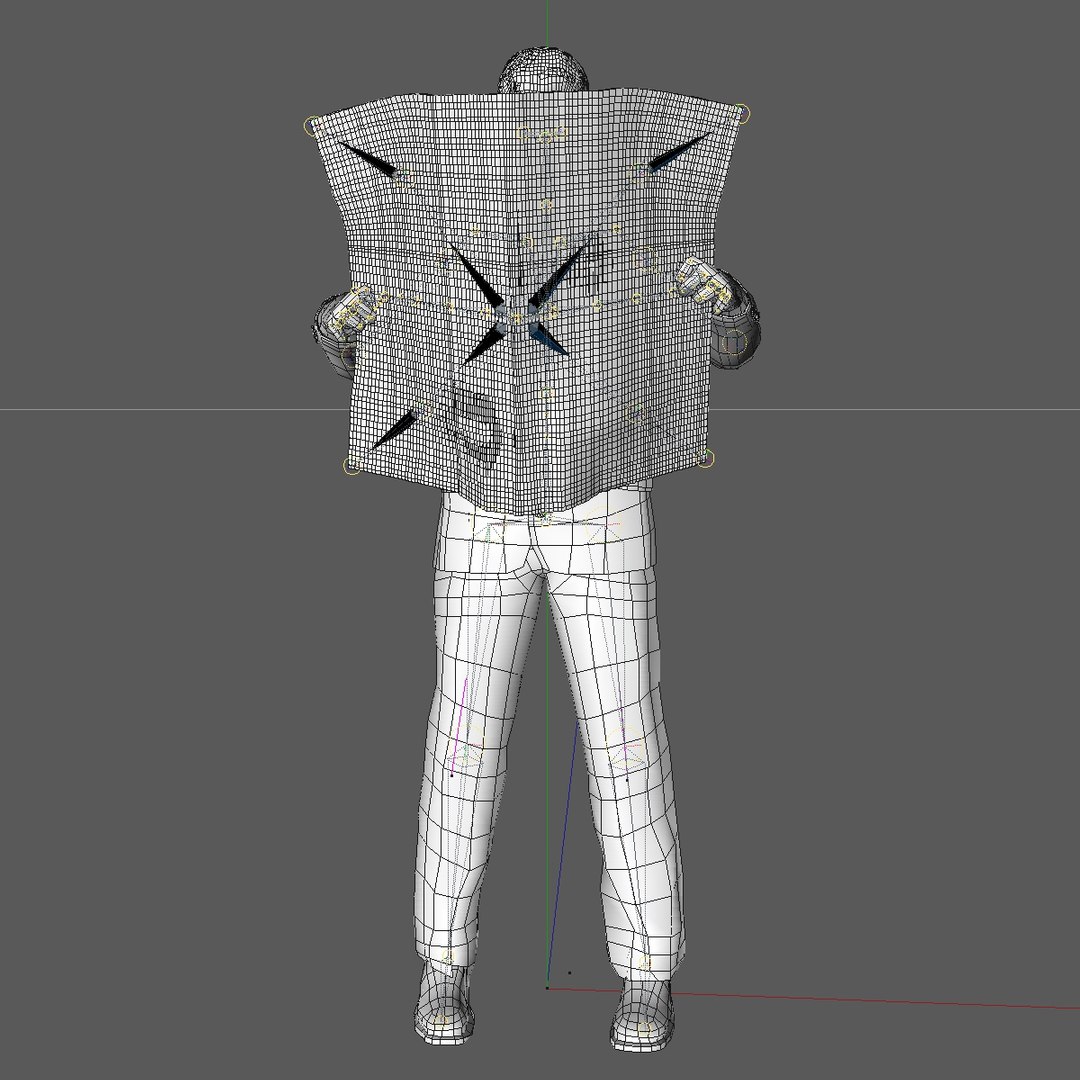 3d Model Business Man Standing Reading