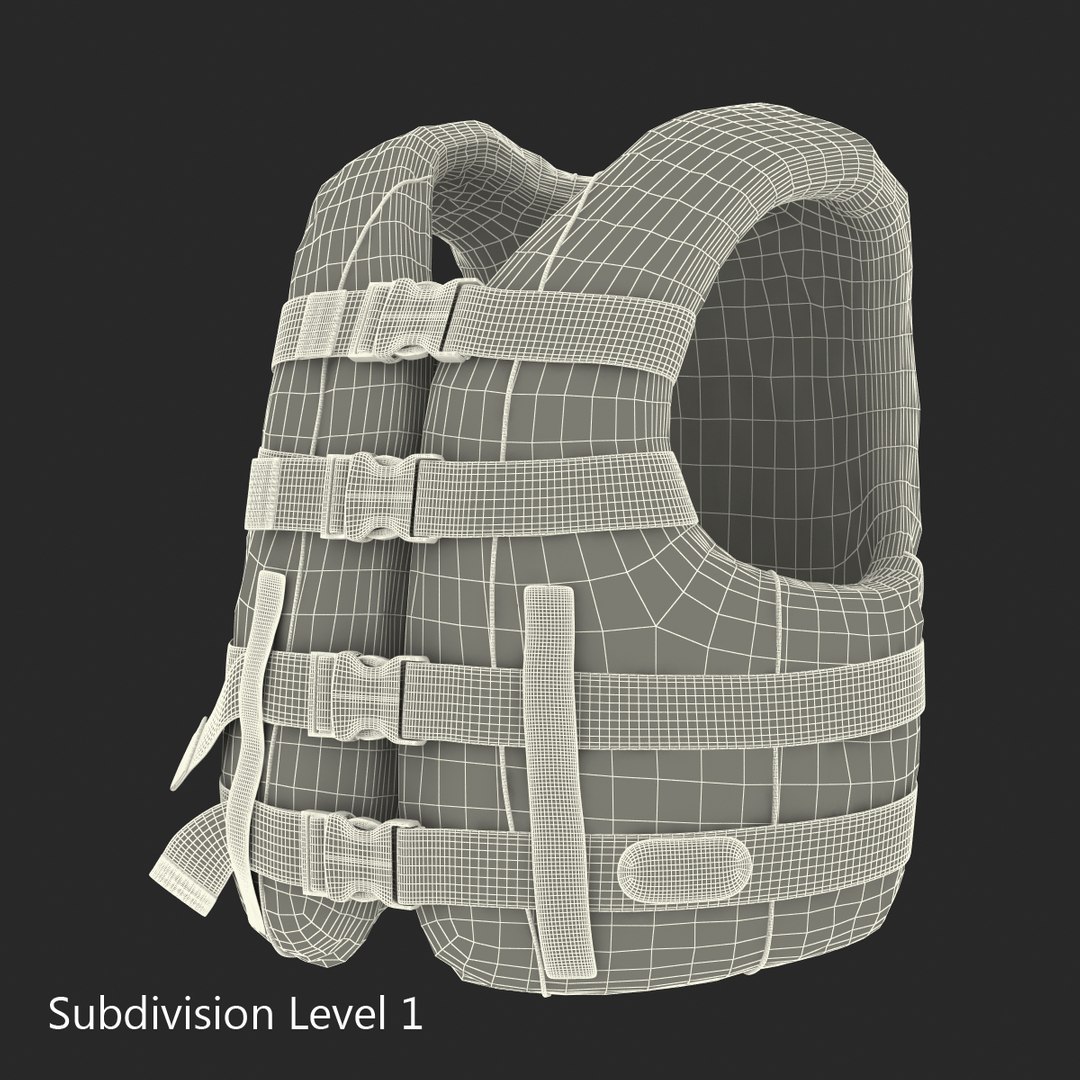 3d Life Vest Green Model
