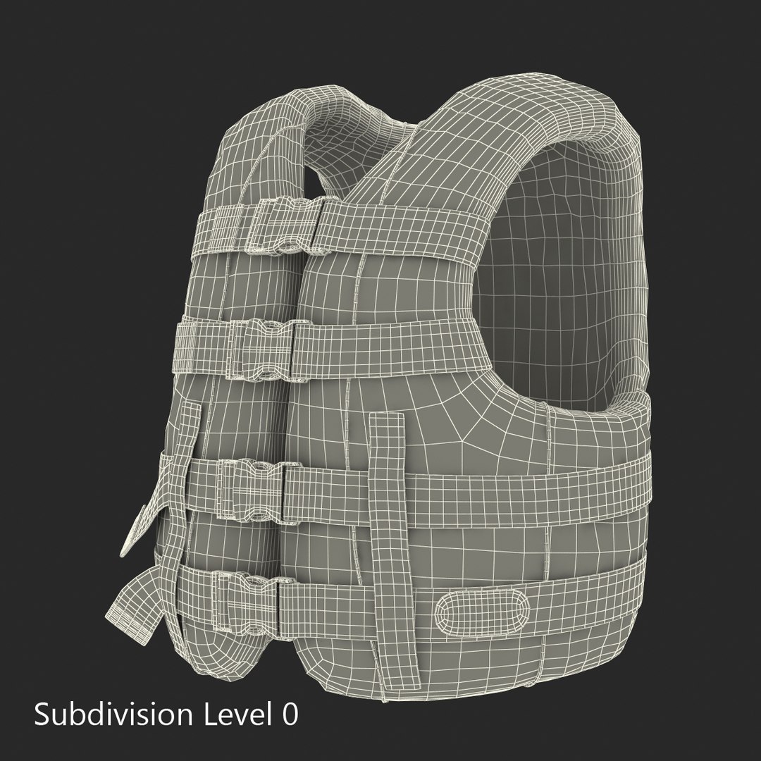 3d Life Vest Green Model