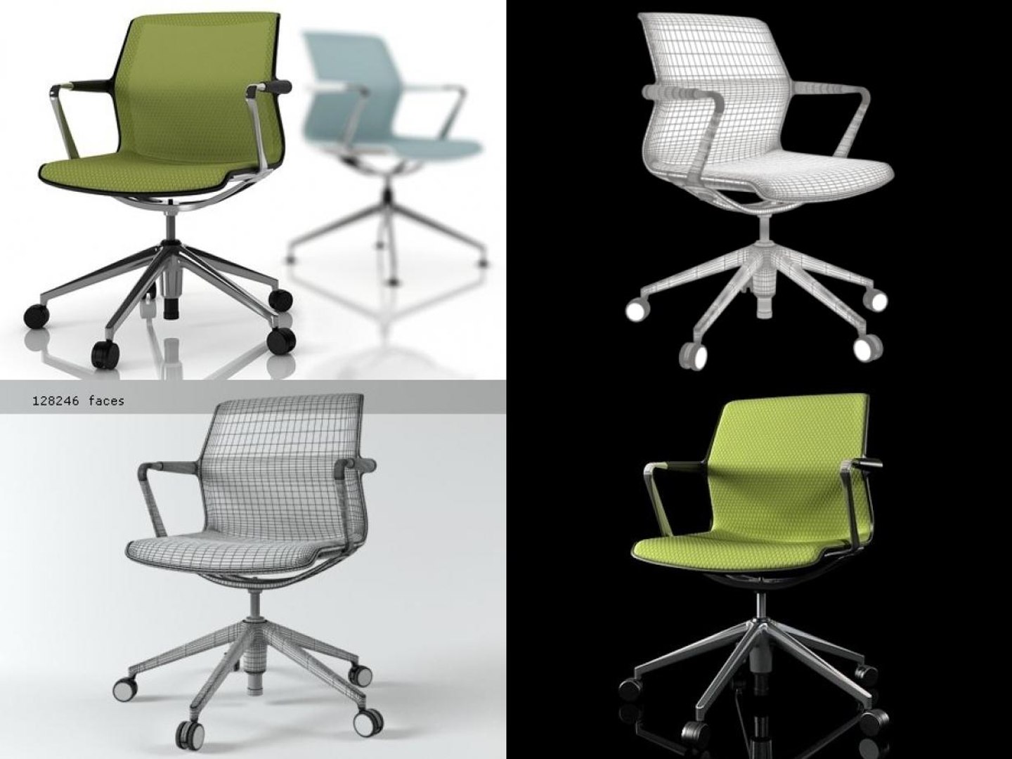 Unix chair 5-legs 3D model - TurboSquid 1177153