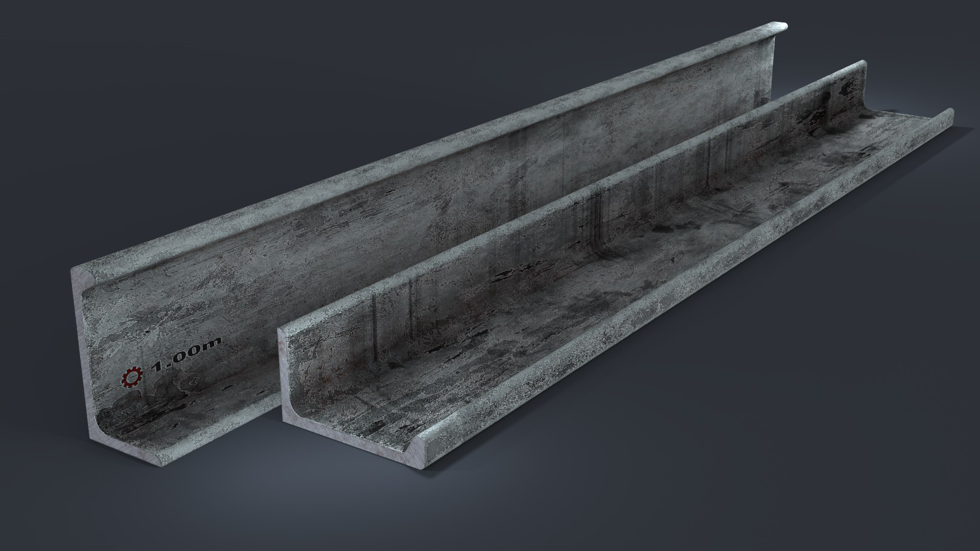 3D Angle Steel Beam SMB10 Low-poly Model - TurboSquid 1883863